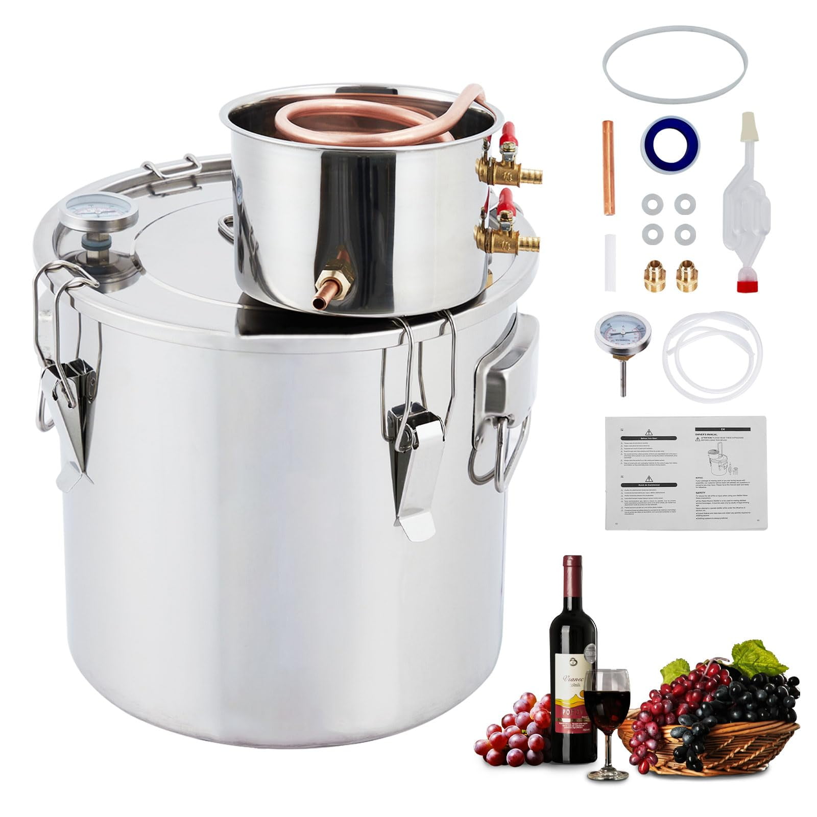 Danolapsi Stainless Steel Water Dispenser 5Gal 19L Metal Water Drink ...