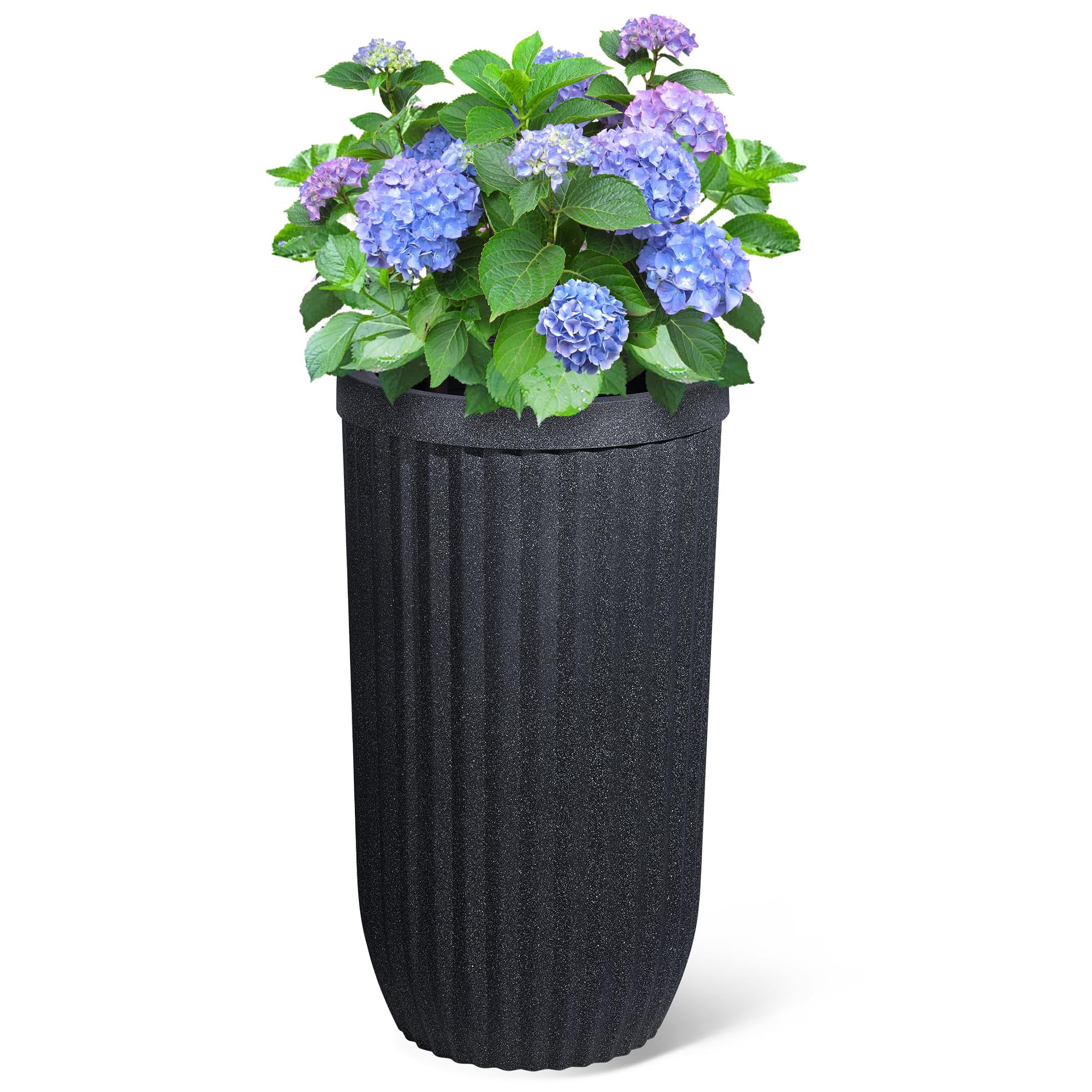 Danolapsi Tall Planters Set of 2, Outdoor Self Watering Pots with Water ...
