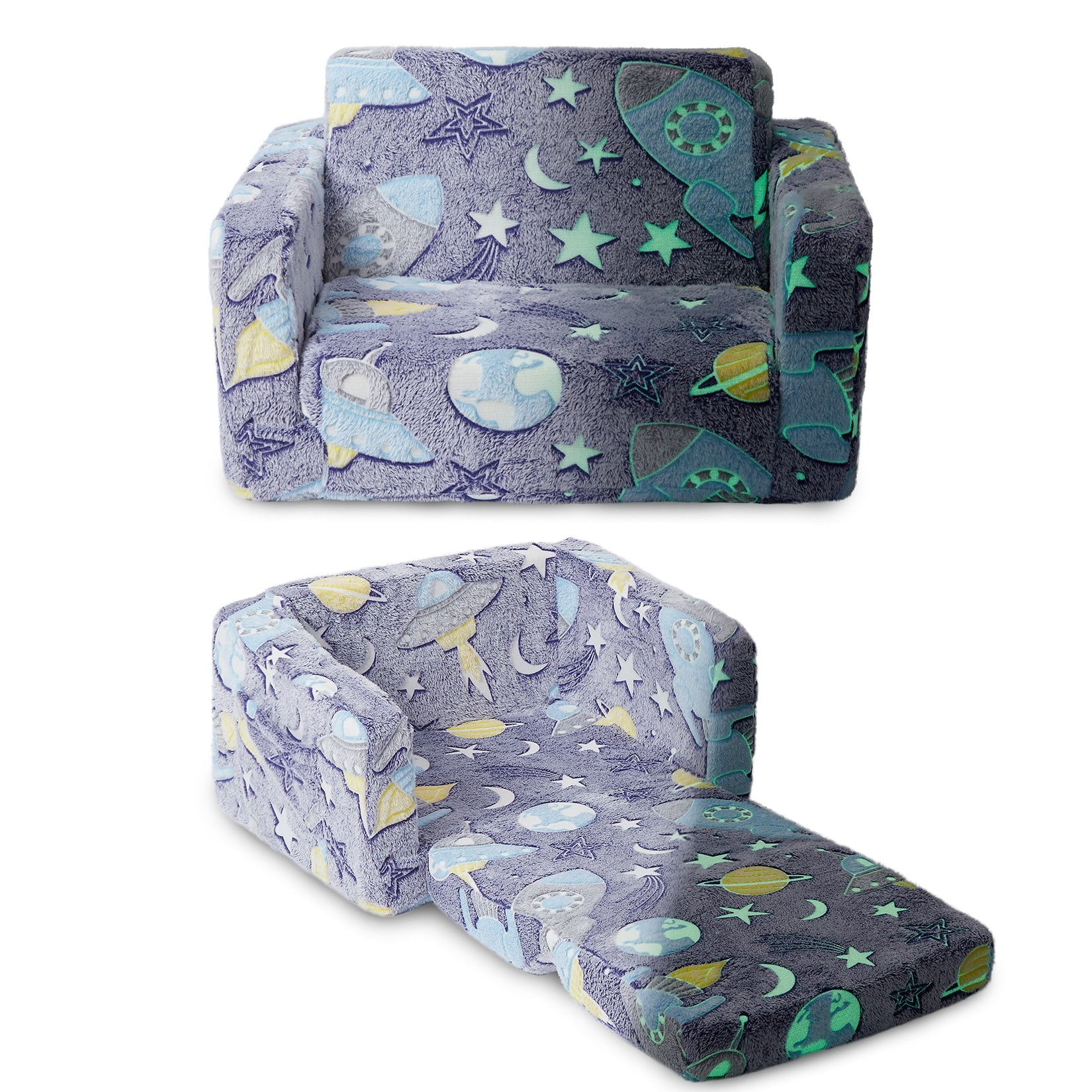 Danolapsi Toddler Chair,Toddler Couch,Kids Sofa Couch Fold Out,Glow in ...