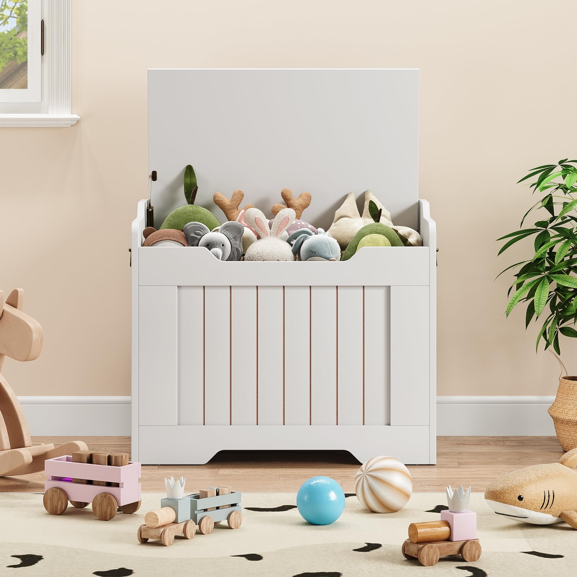 Danolapsi Toy Box,Storage Chest,24.8" Toy Chest for Boys Girls,Kids ...