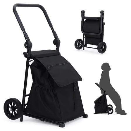 Elderly-Friendly Lightweight Folding Four-Wheel Walker with Seat ...