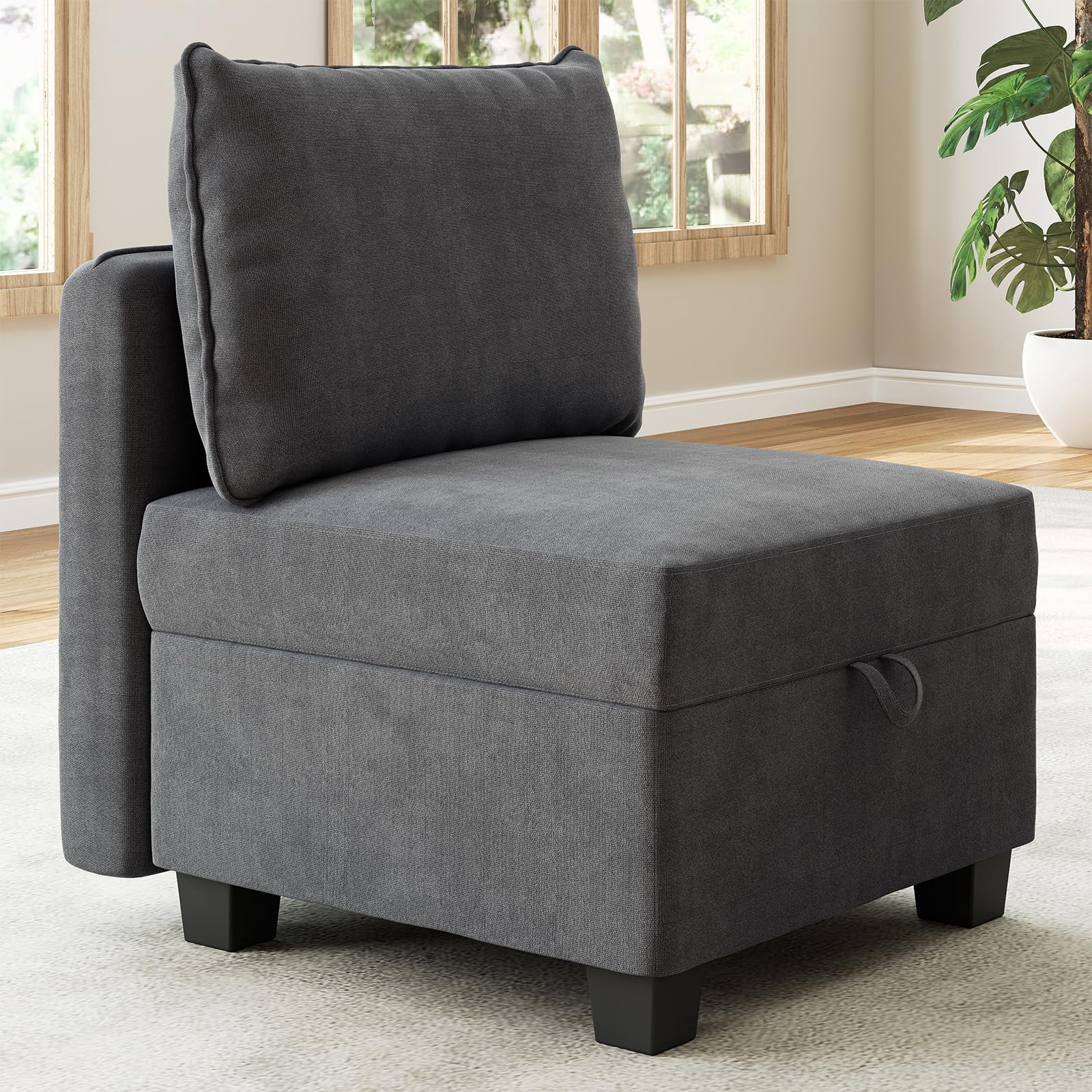 Danolapsi Velvet Side Armrest Module for Modular Sectional Sofa, Pair ...