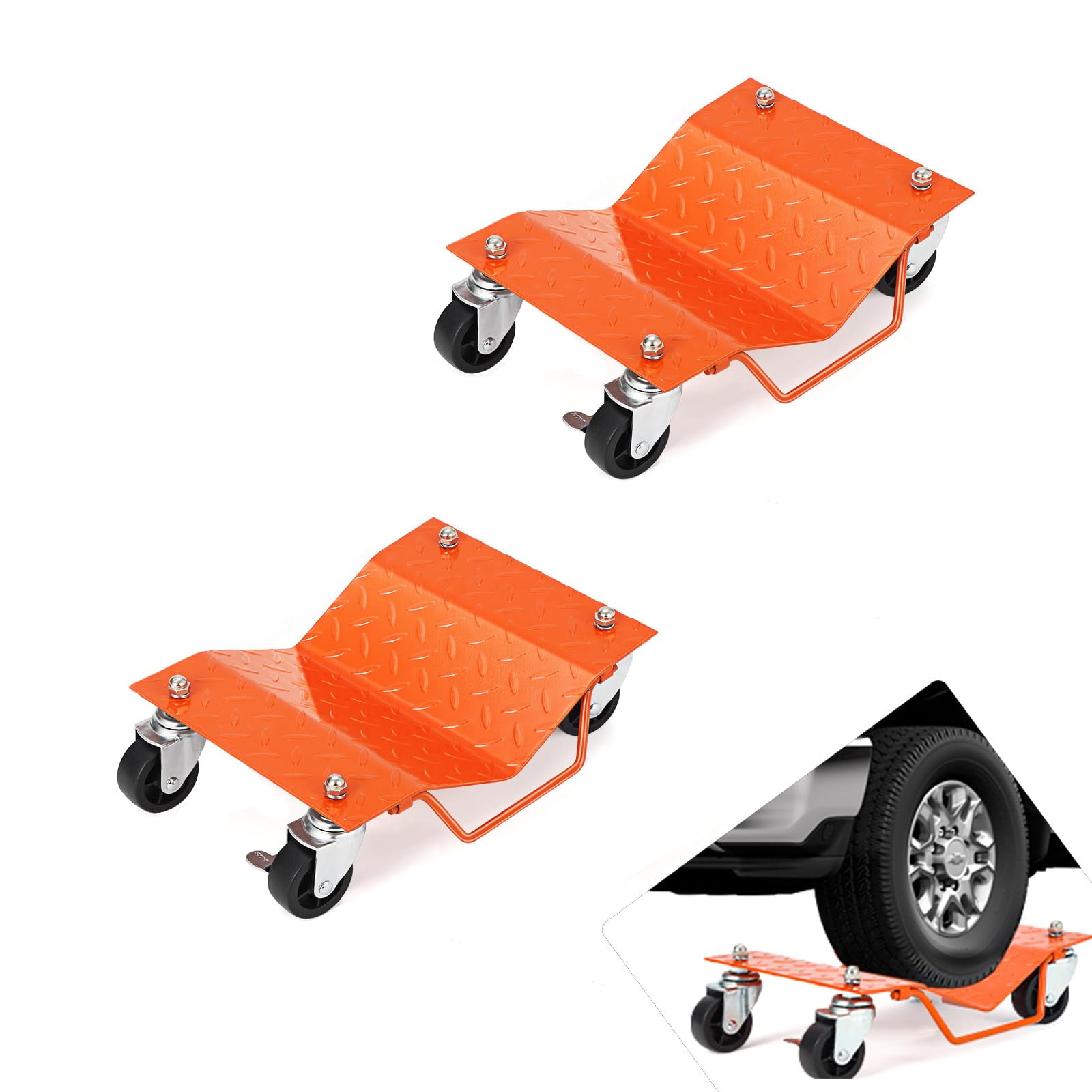 Danolapsi Wheel Dolly,Car Dolly Set of 2,3000 LBS Capacity Car Wheel ...