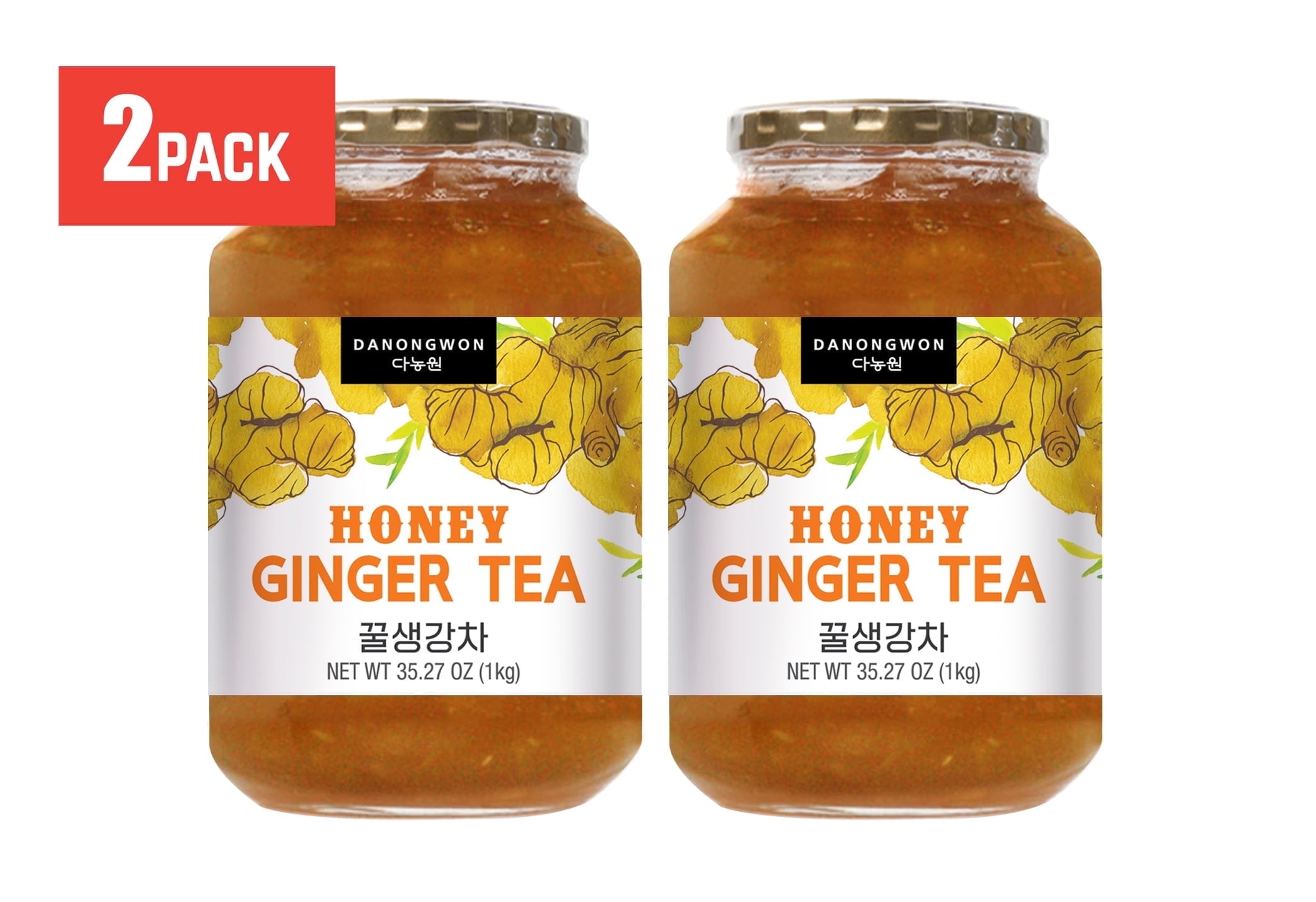 Danongwon Honey Ginger Tea Authentic Herbal Ginger Tea with Honey, 2.2 ...
