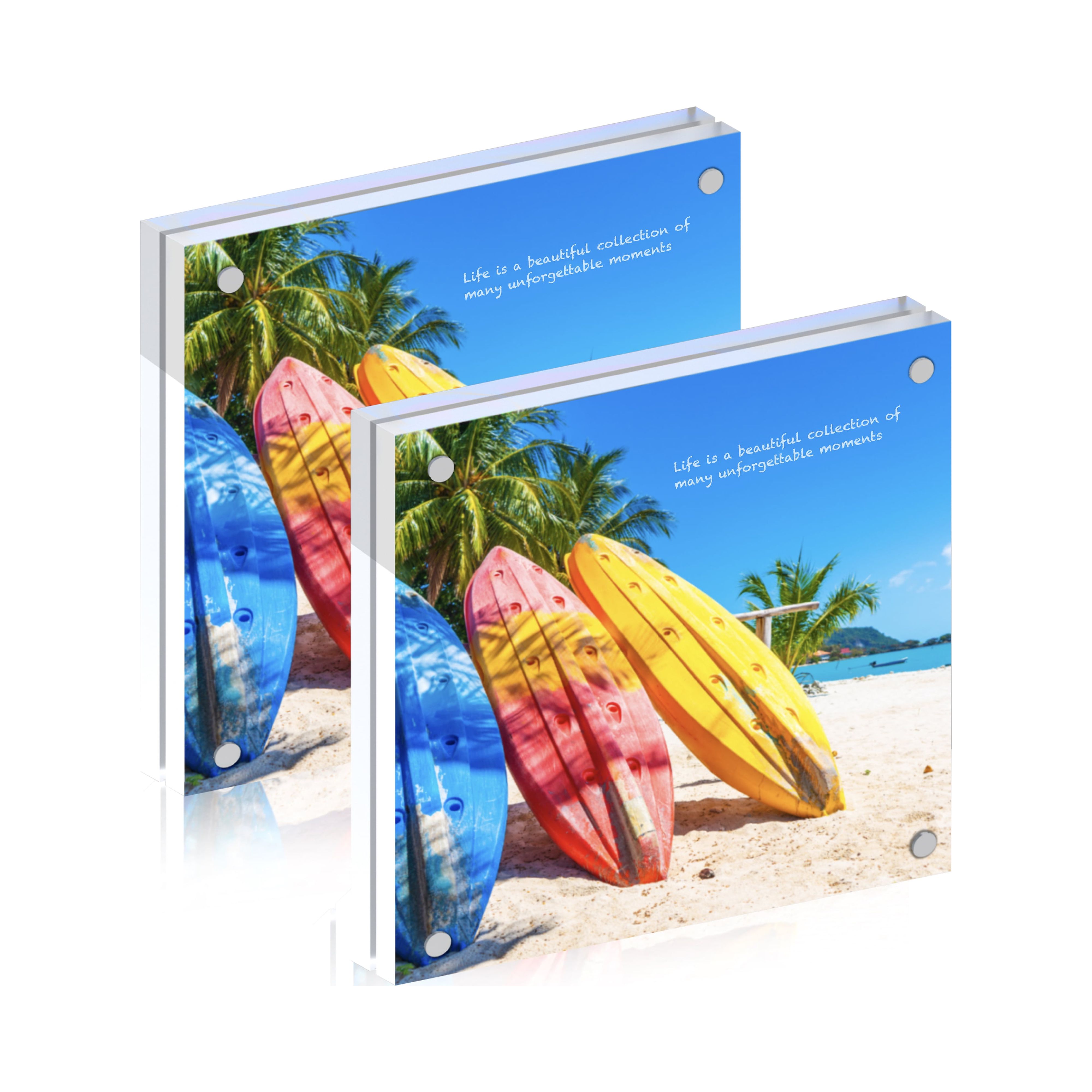 Danoni Picture Frames Acrylic 4x4, 24mm Thickness Durable Photo Frame ...