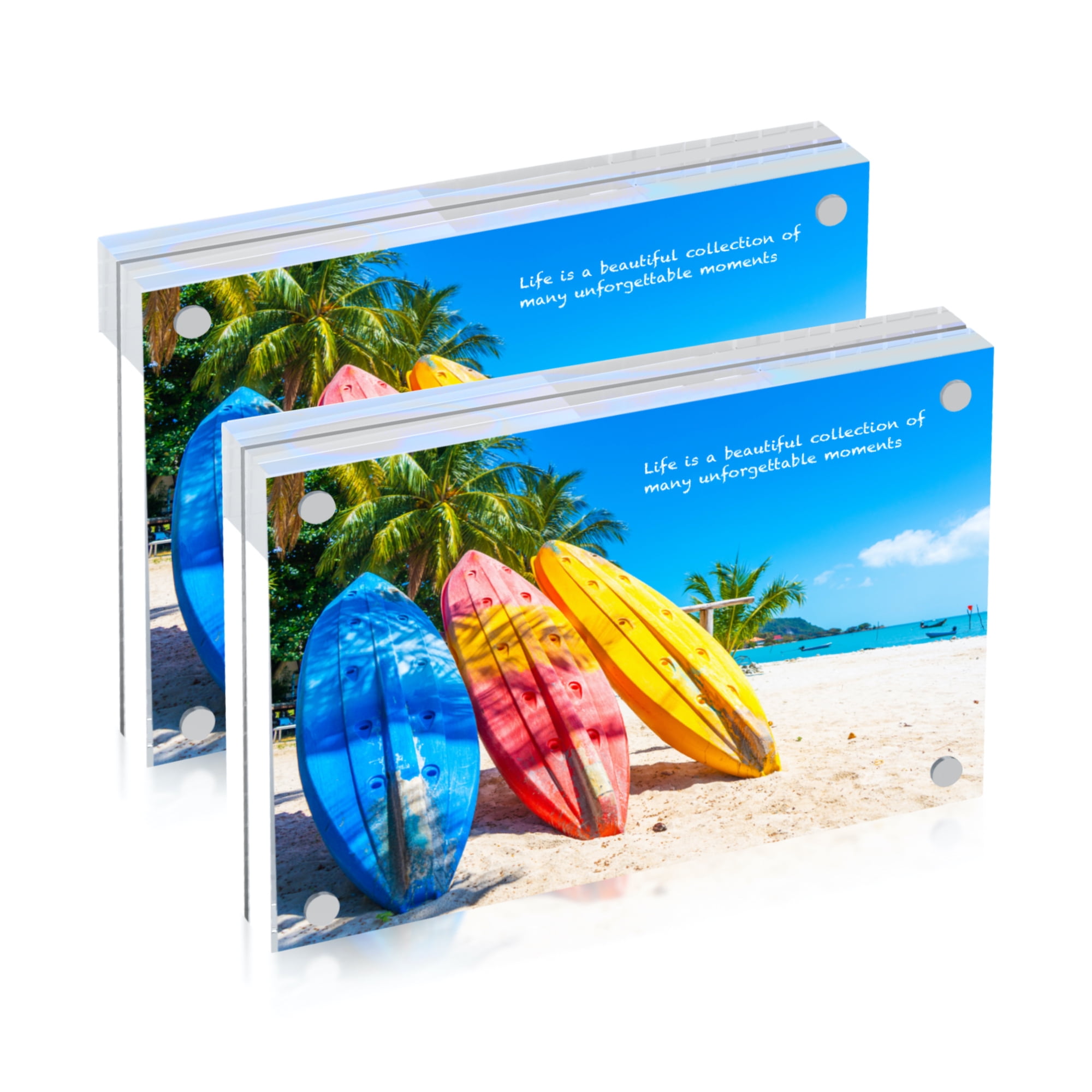 Danoni Acrylic Picture Frames 4x6, Double Sided, 24mm Thick, FREE ...