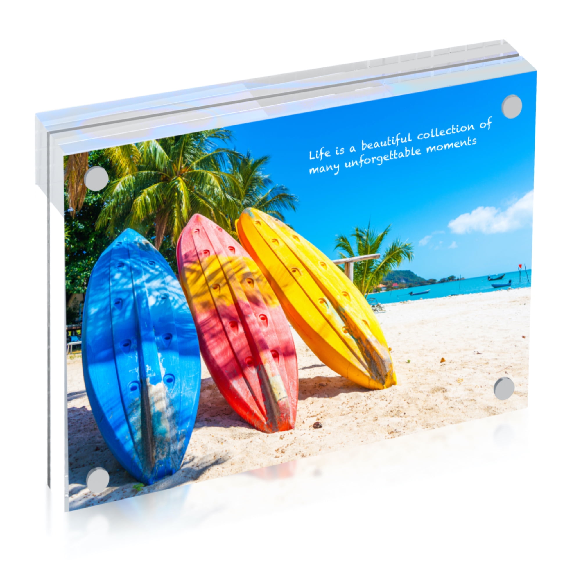 Danoni Acrylic Picture Frames 8x10, Back-to-Back Display, Durable 24mm ...