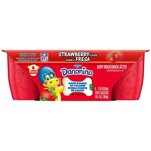 Danonino Strawberry Dairy Snack, 1.76oz, 6 Count - Walmart.com