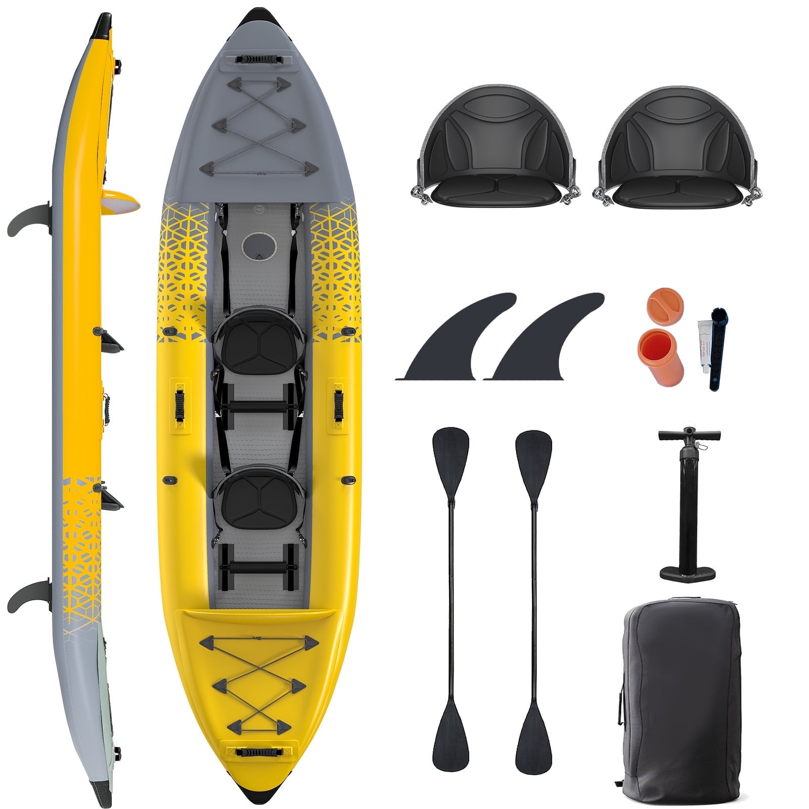 Danrelax 2-Person Inflatable Kayak for Adults, Drop-Stitch Floor ...