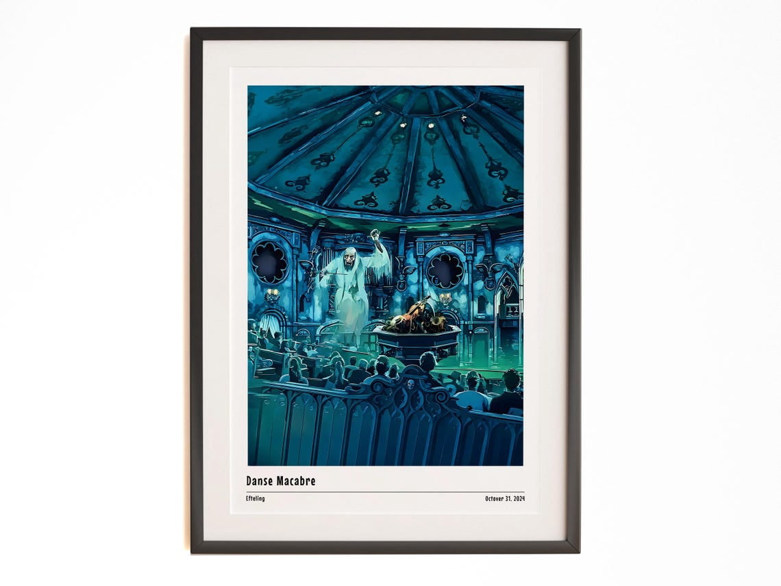 Danse Macabre Efteling Info Poster, Theme Park Art, Unframed Paper ...