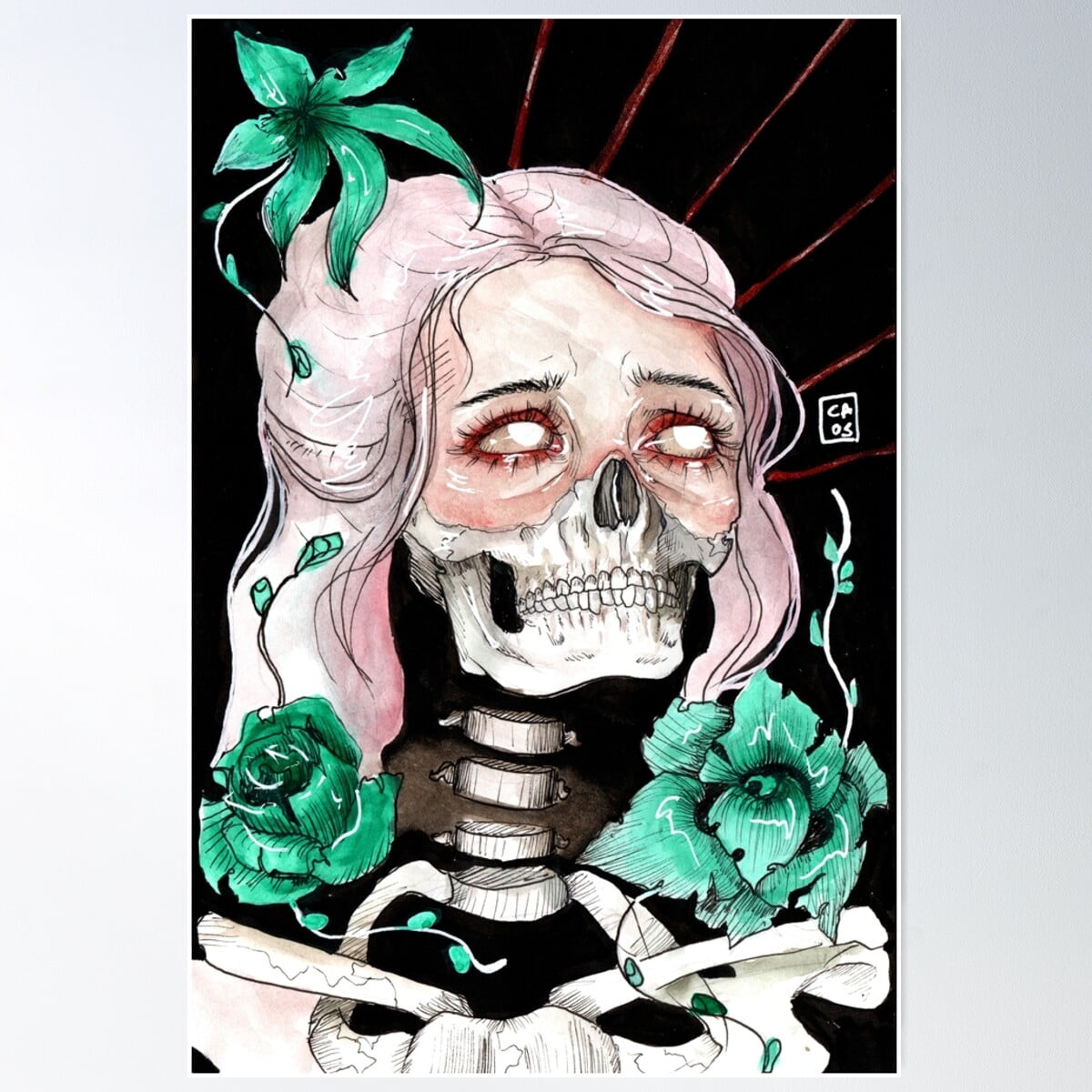 Danse Macabre Poster Wall Art, Modern Wall Decor For Living Room ...