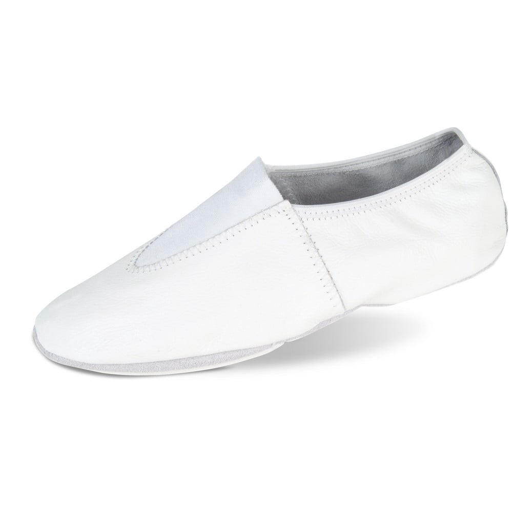 Danshuz Girls White Soft Leather Upper Gymnastic Shoes 1 Kids - Walmart.com