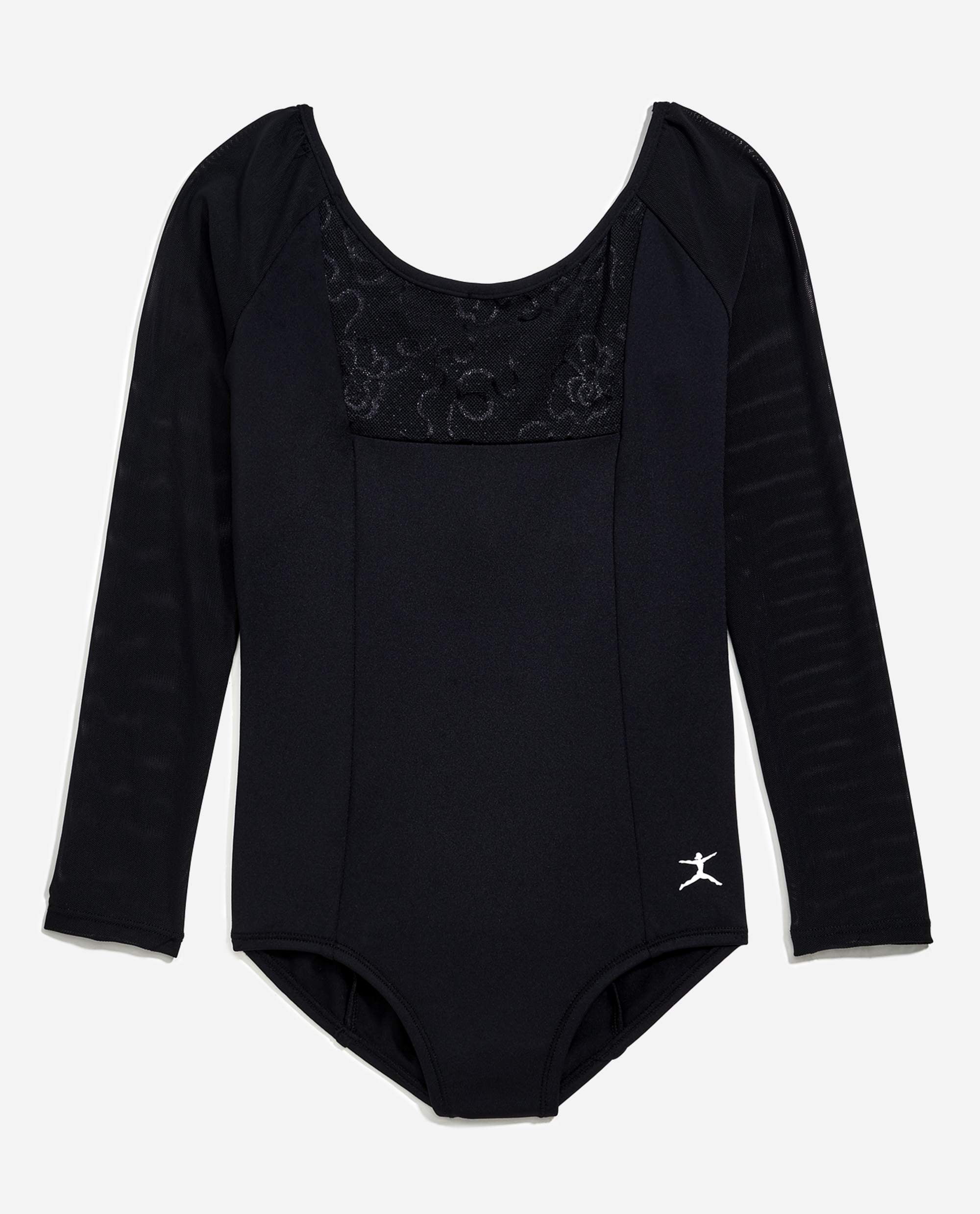 Danskin Girl's Long Sleeve Lace Detail Ballet Leotard, Sizes 4-16 ...
