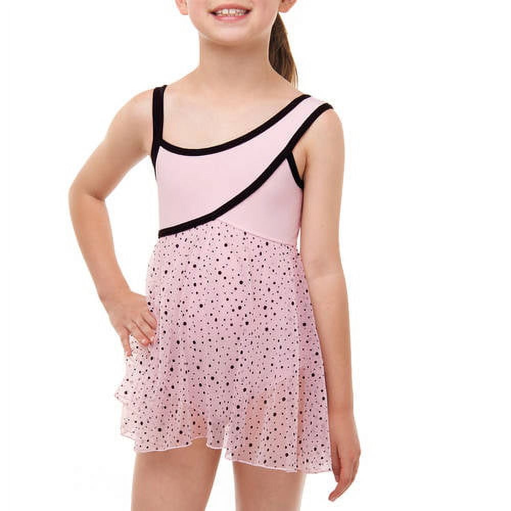 Danskin Now Girls Asymmetrical Babydoll Dance and Gymnastics Leotard ...