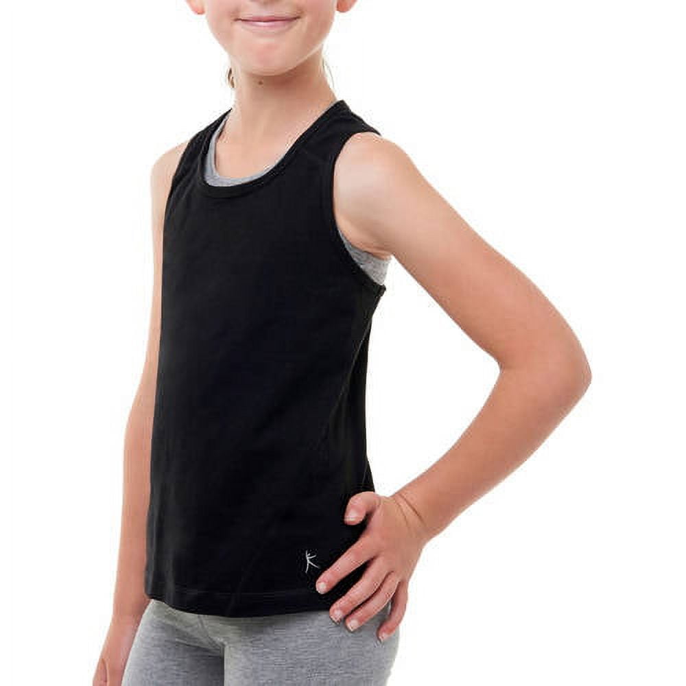 Danskin Now Girls' Dri-More Racerback Tank with Keyhole, Sizes 4-16 ...