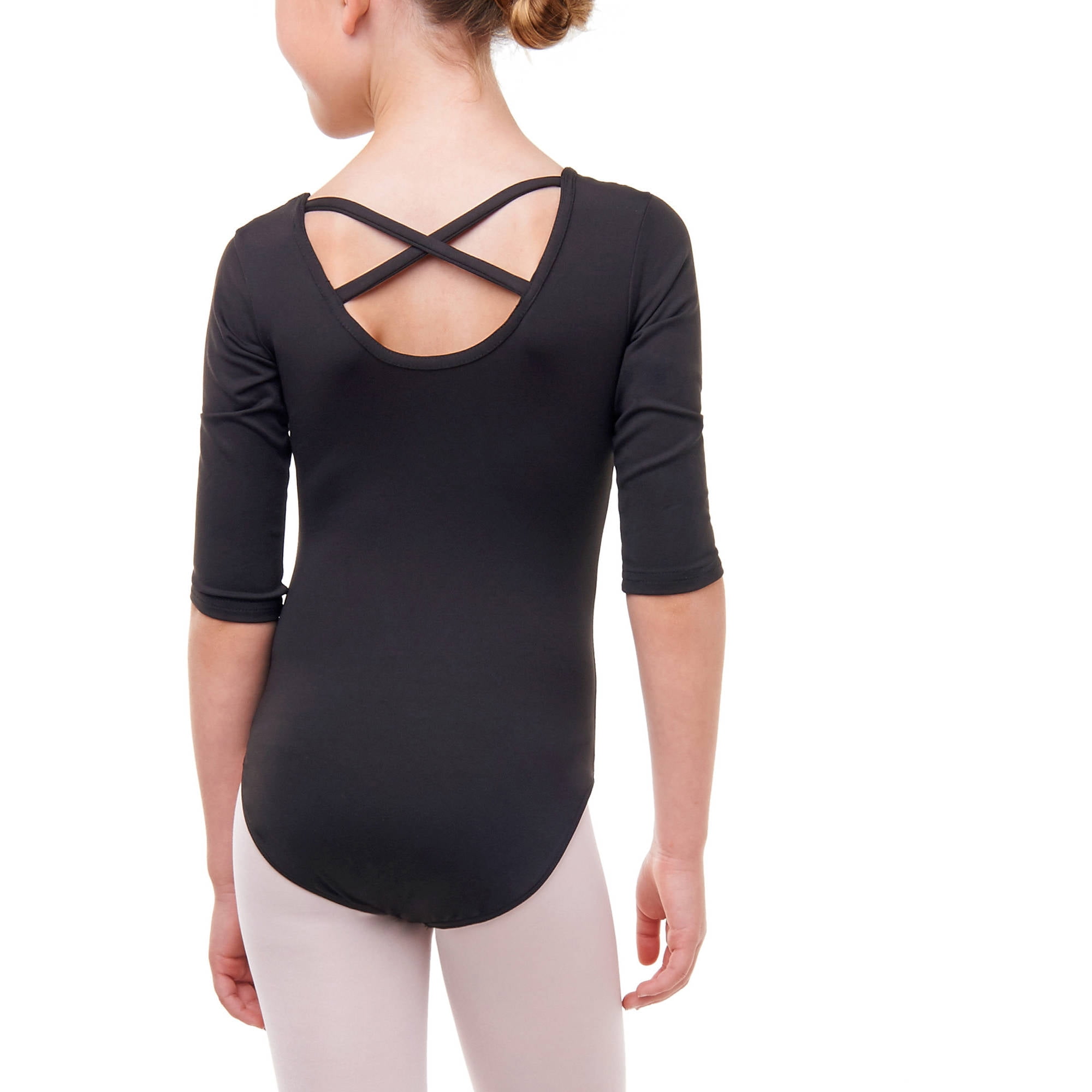 Danskin Now Girls Premium Nylon Elbow Sleeve Ballet and Dance Leotard ...