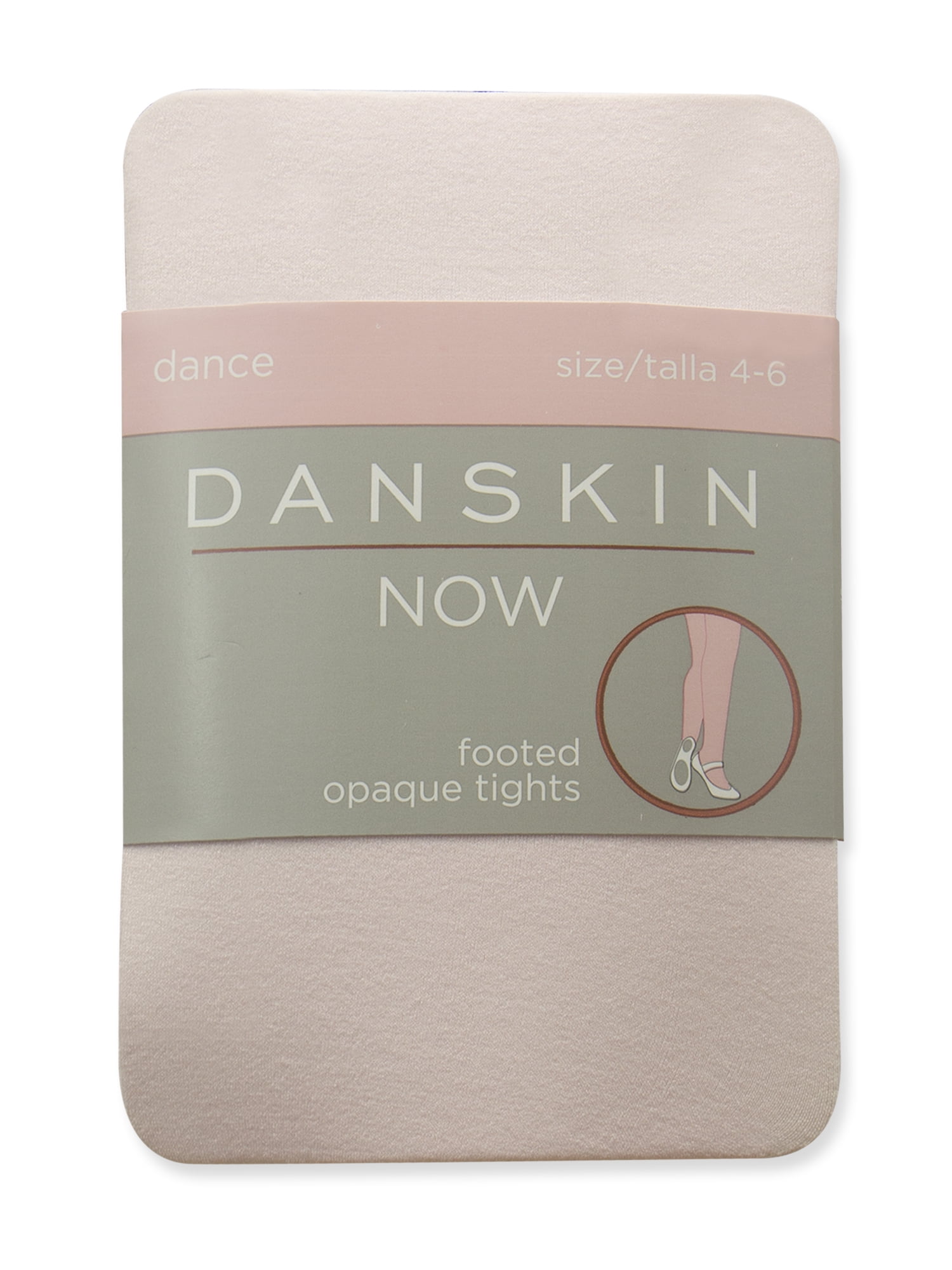 Danskin Now Girls Opaque Footed Dance Tights, Sizes 4-16, Nylon Spandex ...