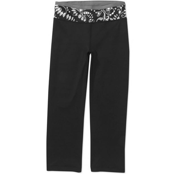 Danskin Now - Women's Plus Reversible Waistband Yoga Capri Pants ...