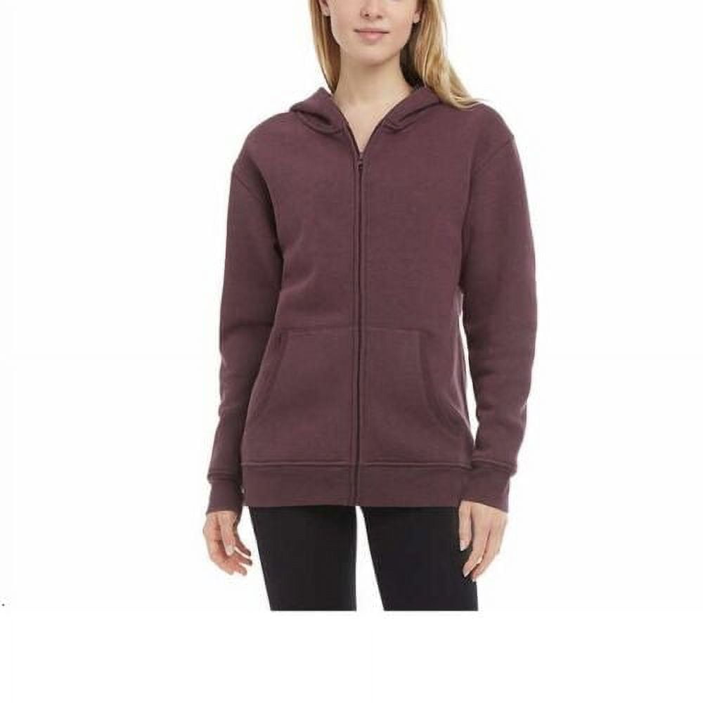Danskin Women's Full Zip Ultra Cozy Hooded Jacket Nocturne Heather ...