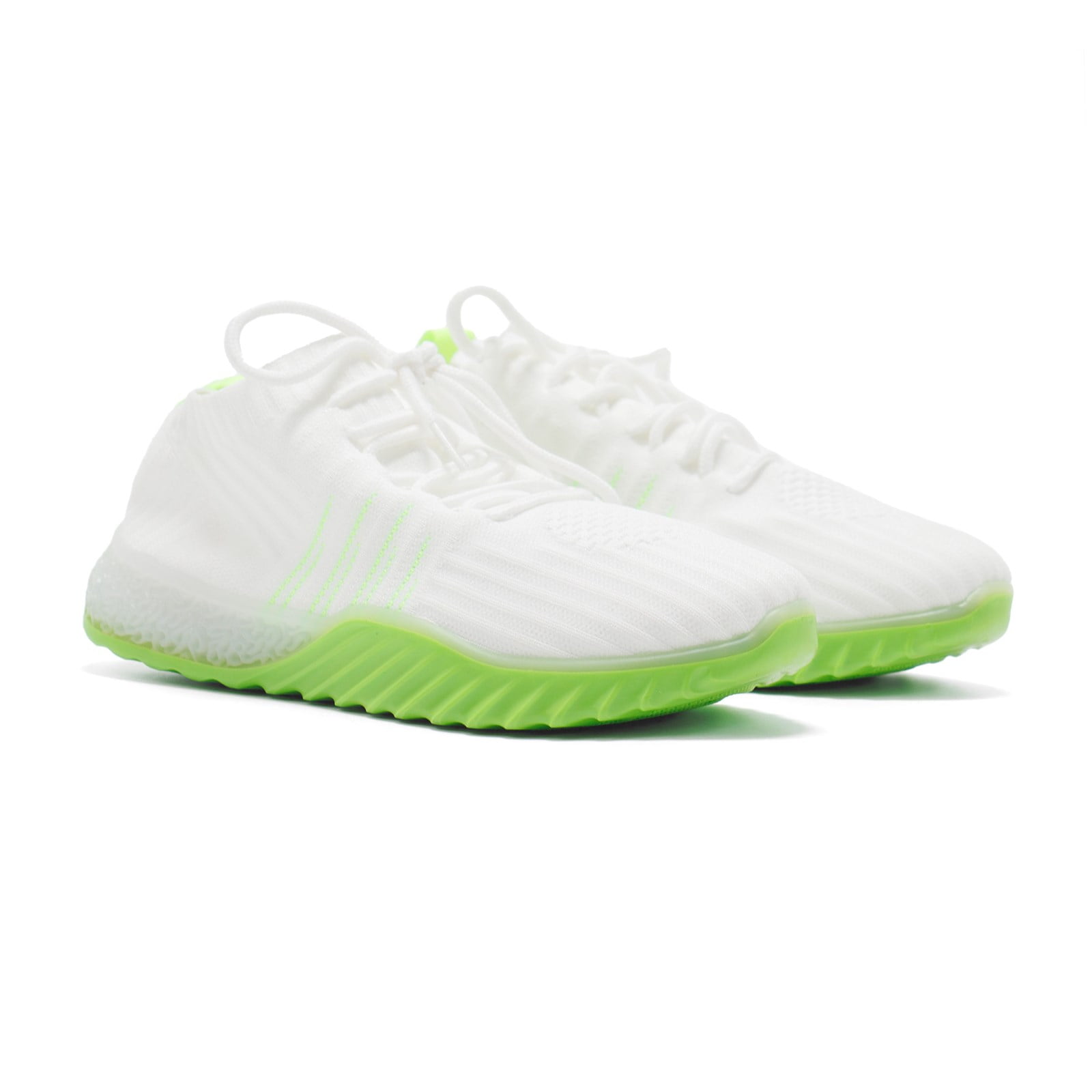 Danskin Women's Positive Sock Like Sneakers, White \ Lime,5.5 M US ...