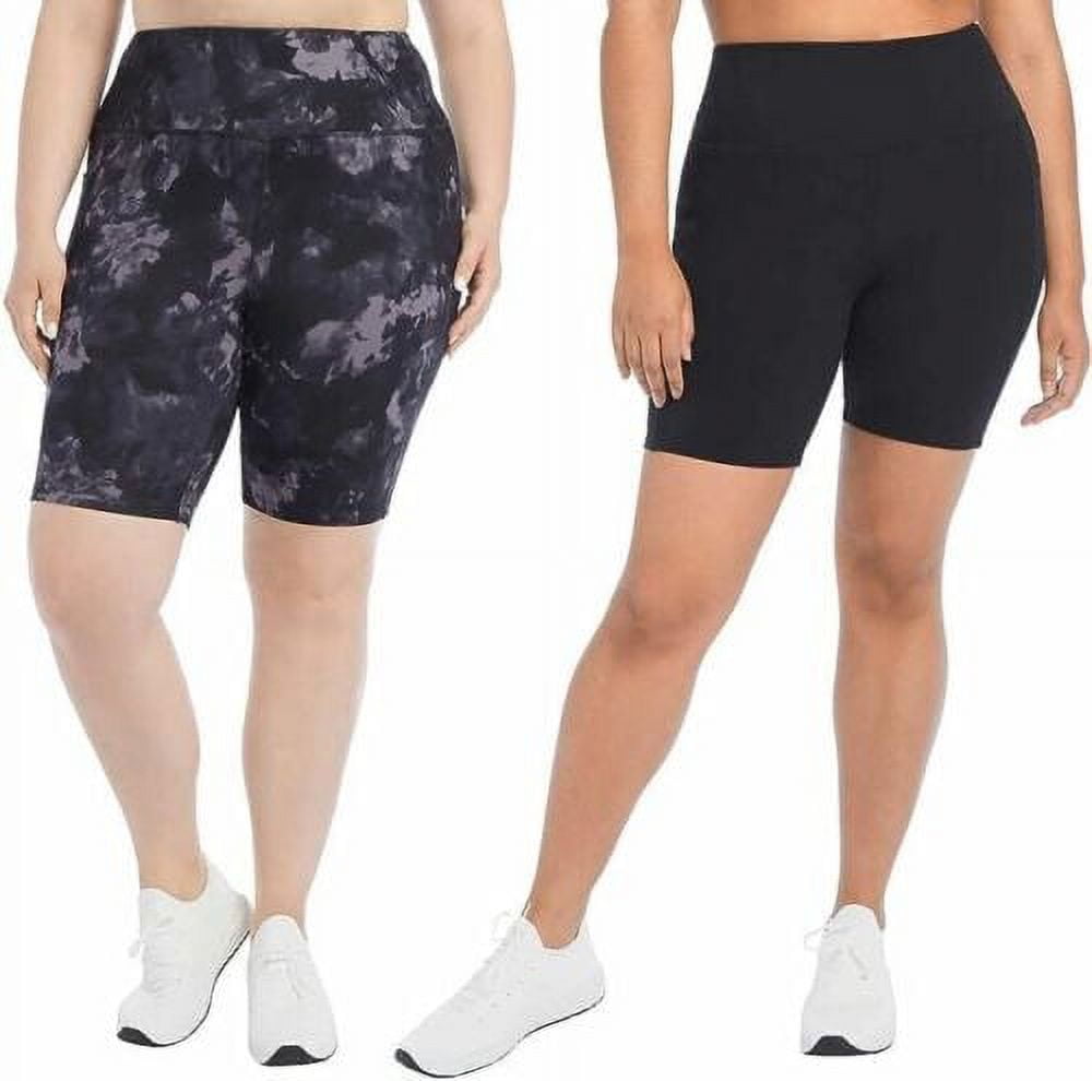 Danskin Womens 2 Pack Midweight Bike Short - Walmart.com