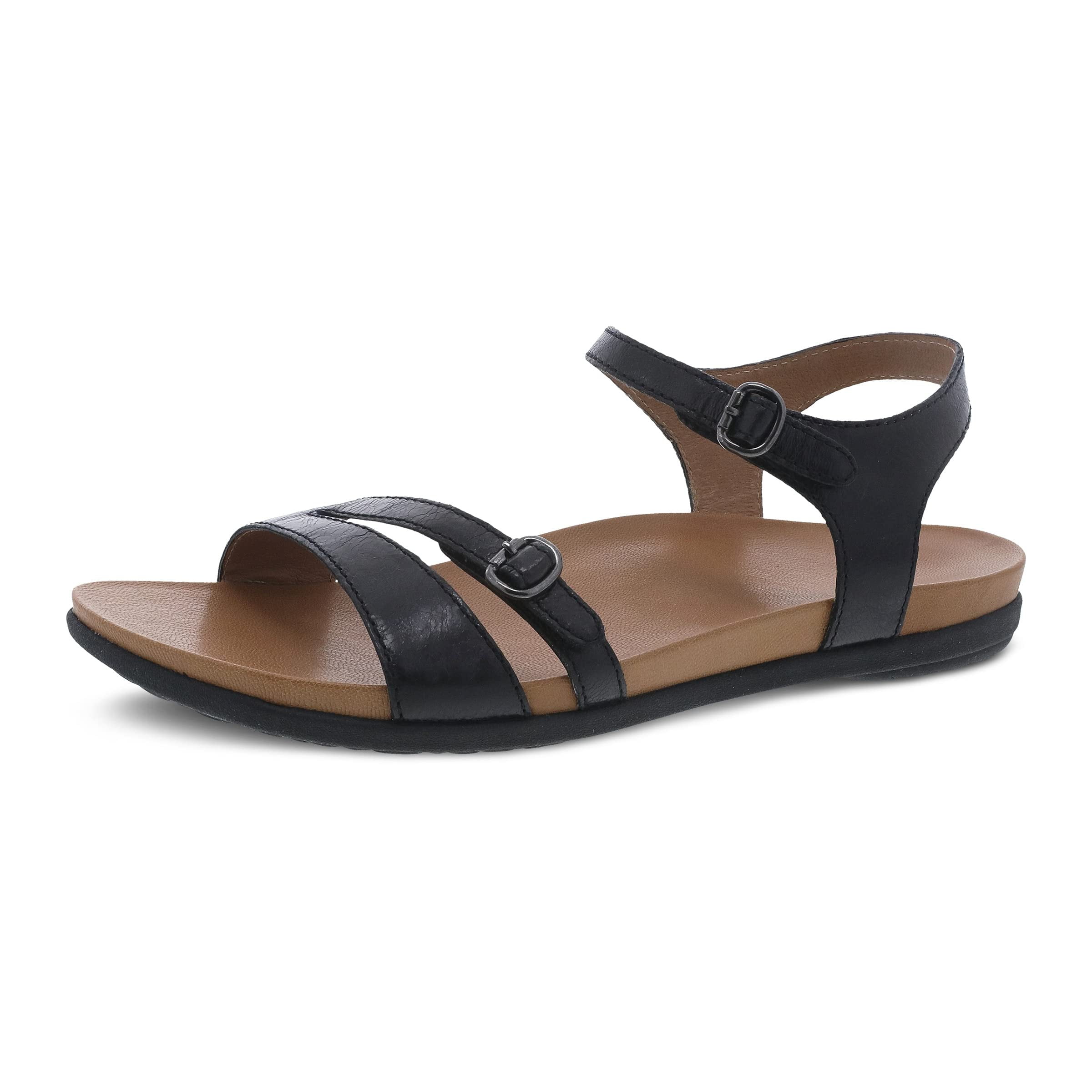 Dansko Janelle Adjustable Sandal for Women Leather Linings and Uppers ...