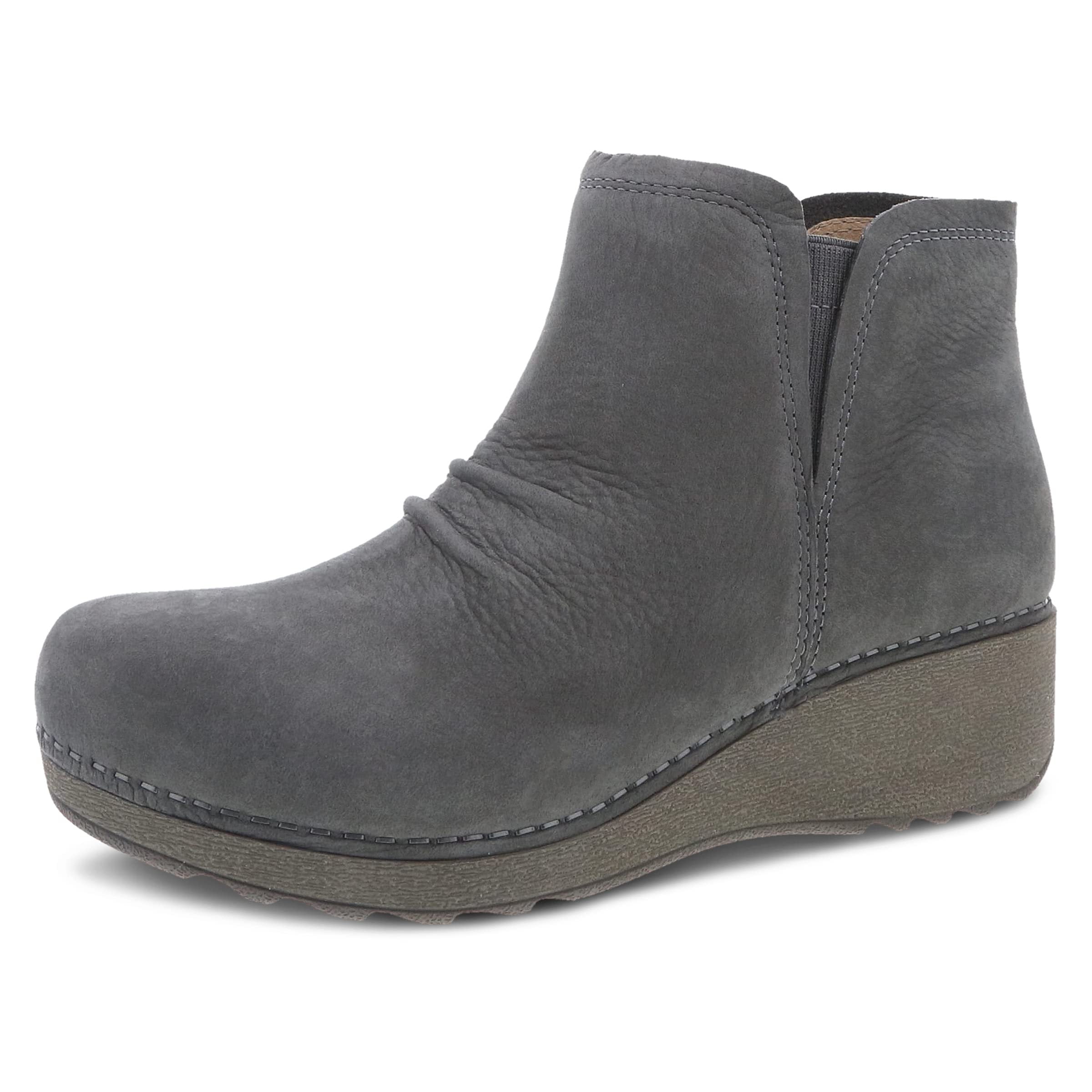 Dansko Women's Caley Grey Wedge Bootie 8.5-9 M US - comfort, inside zip ...