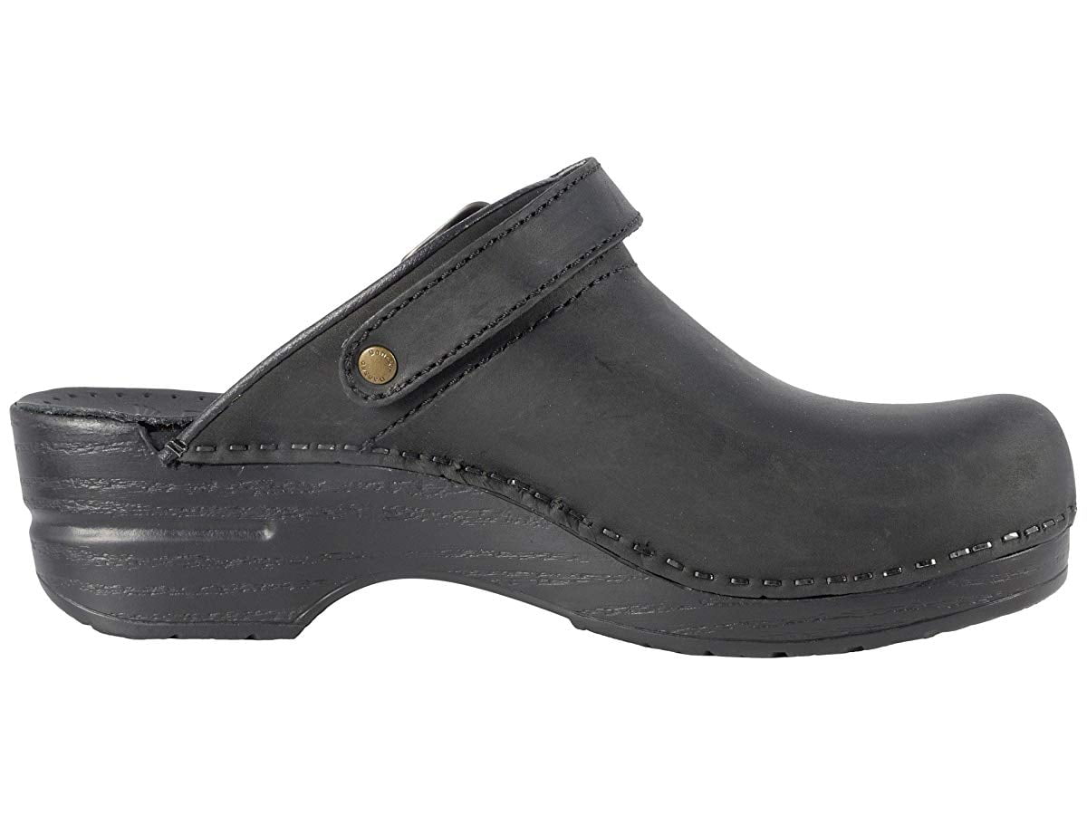 Dansko Women's Ingrid Open-Back Clog Black Oiled - Walmart.com