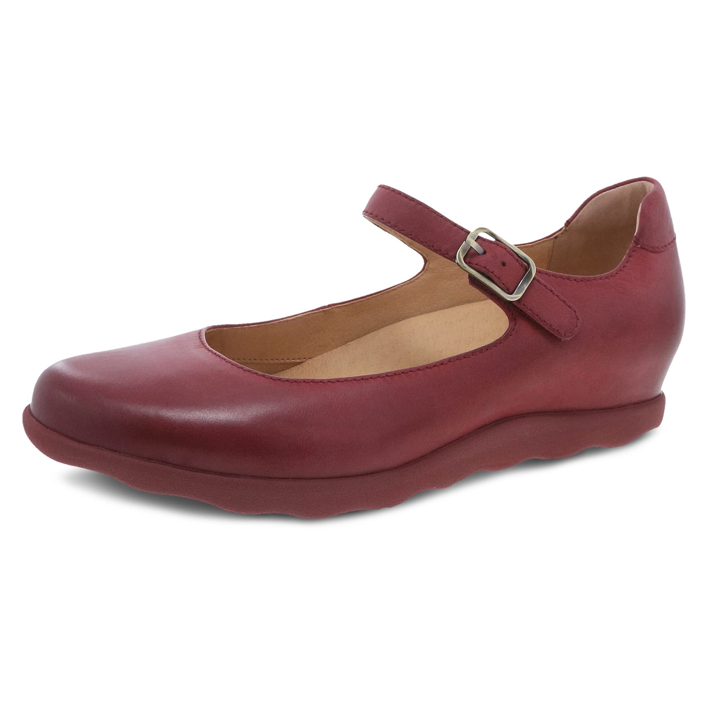 Dansko Women's Marcella Red Burnished Mary Jane 10.5-11 M US - Slip on ...