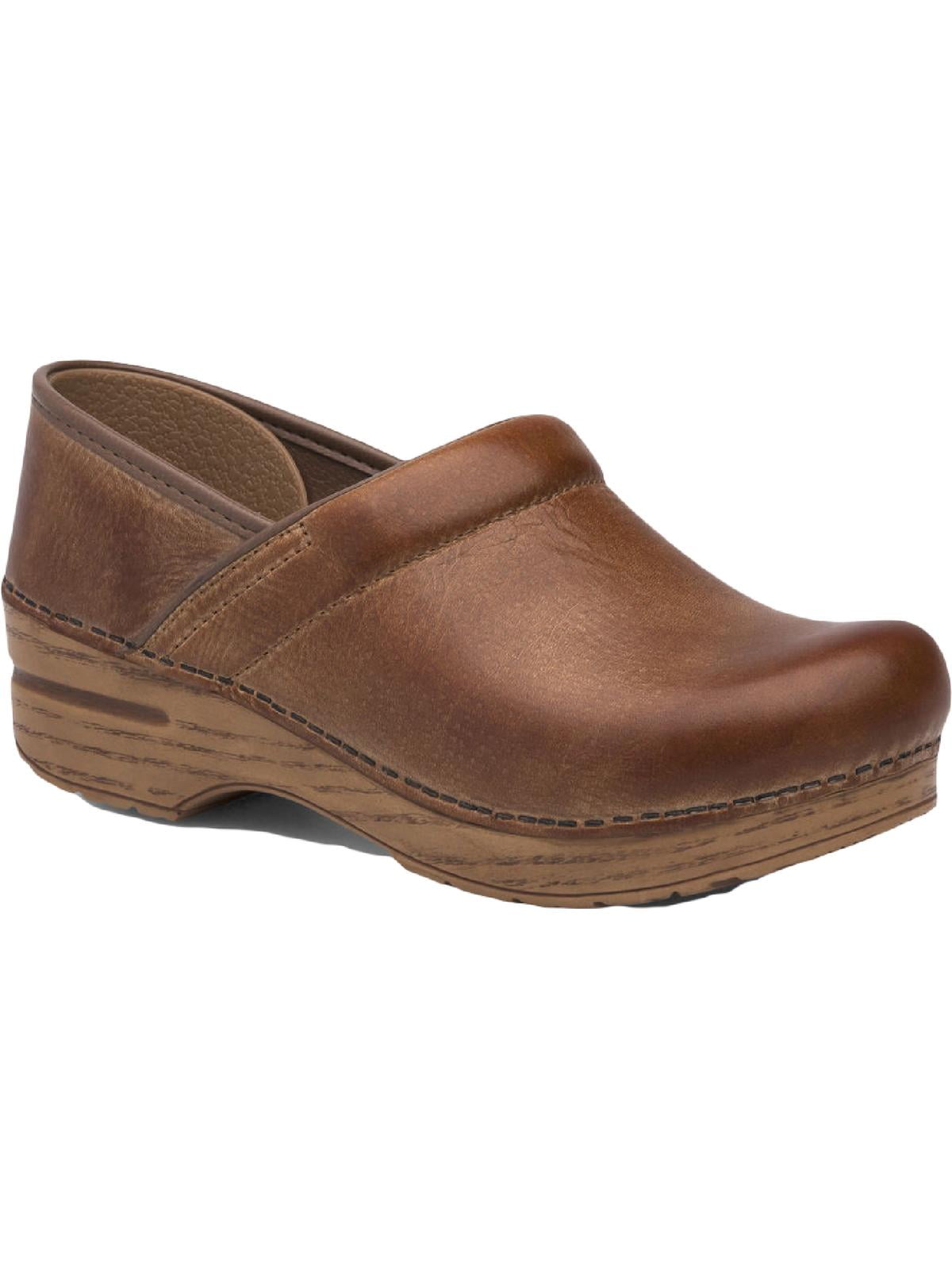 Dansko Womens Professional Distressed Leather Slip On Clogs - Walmart.com