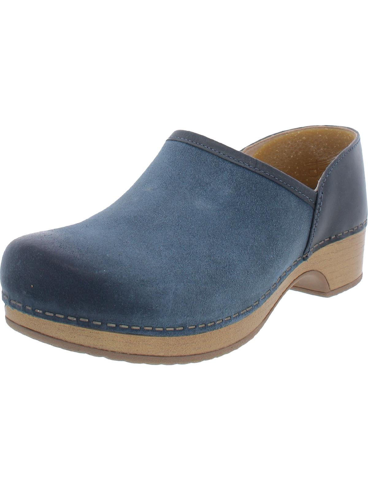 Dansko Womens Brenna Burnished Leather Slip on Clogs - Walmart.com