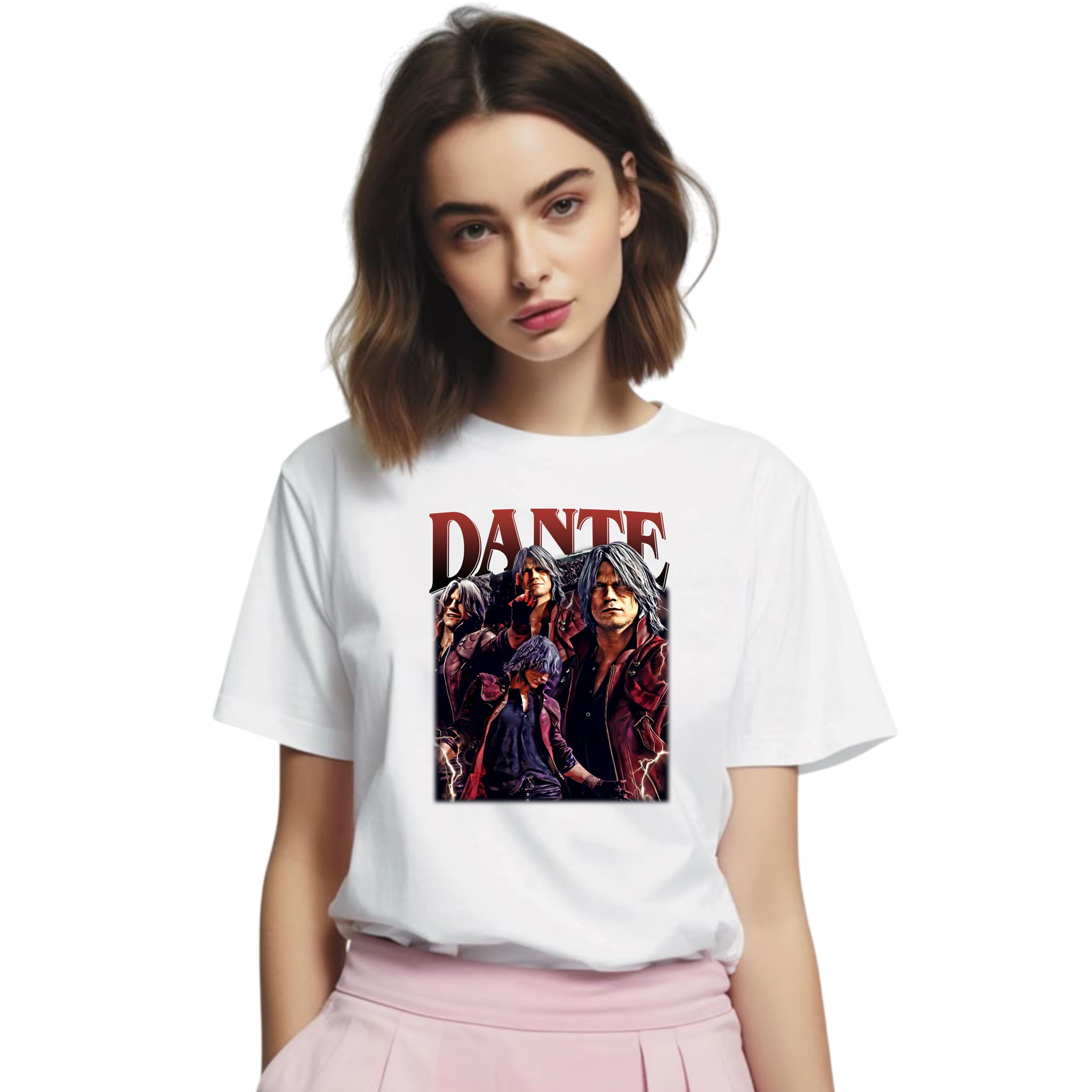 Dante Devil May Cry Vintage Game T-Shirt DMC Fan Black, for men & women ...