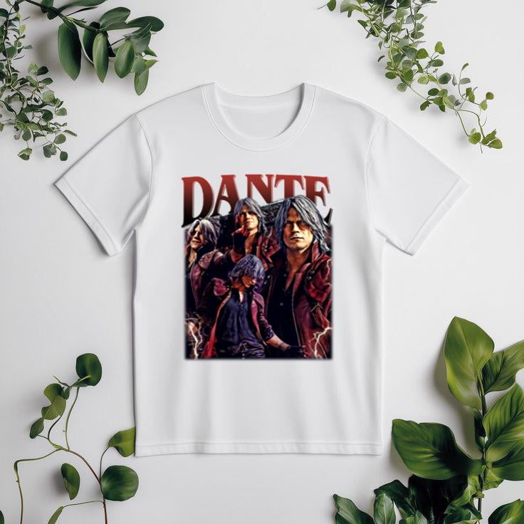 Dante Devil May Cry Vintage Video Game Character Art Unisex Tee 45753, for men & women, up to ...
