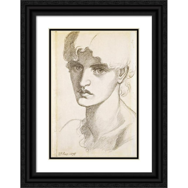 Dante Gabriel Rossetti 13x18 Black Ornate Wood Framed Double Matted ...