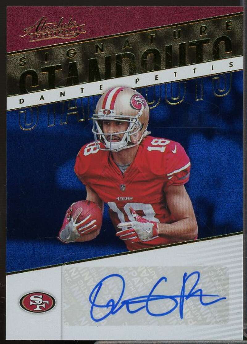 Dante Pettis Rookie Card 2018 Absolute Signature Standouts Spectrum ...