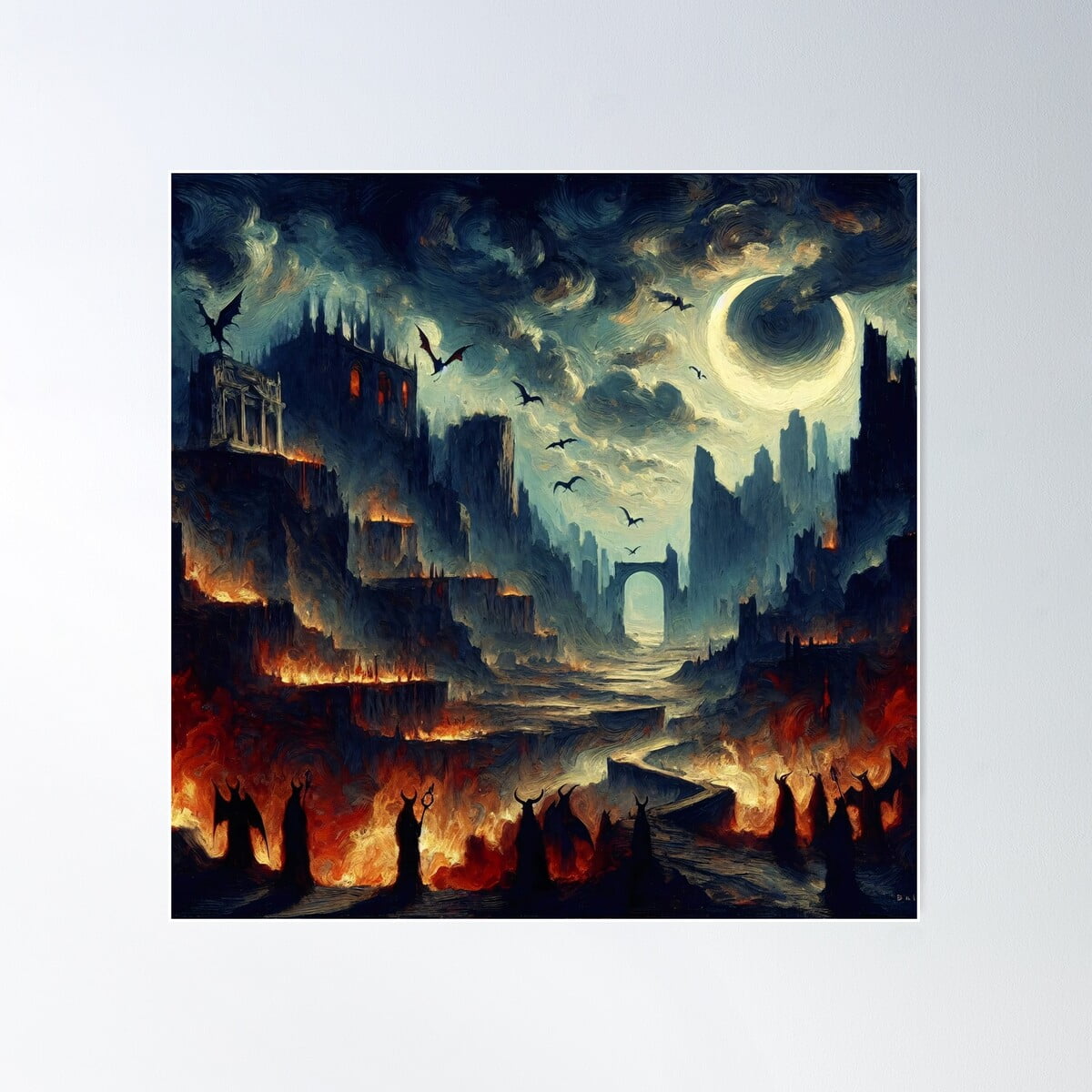 Dantes Inferno Poster Wall Art, Modern Wall Decor For Living Room ...