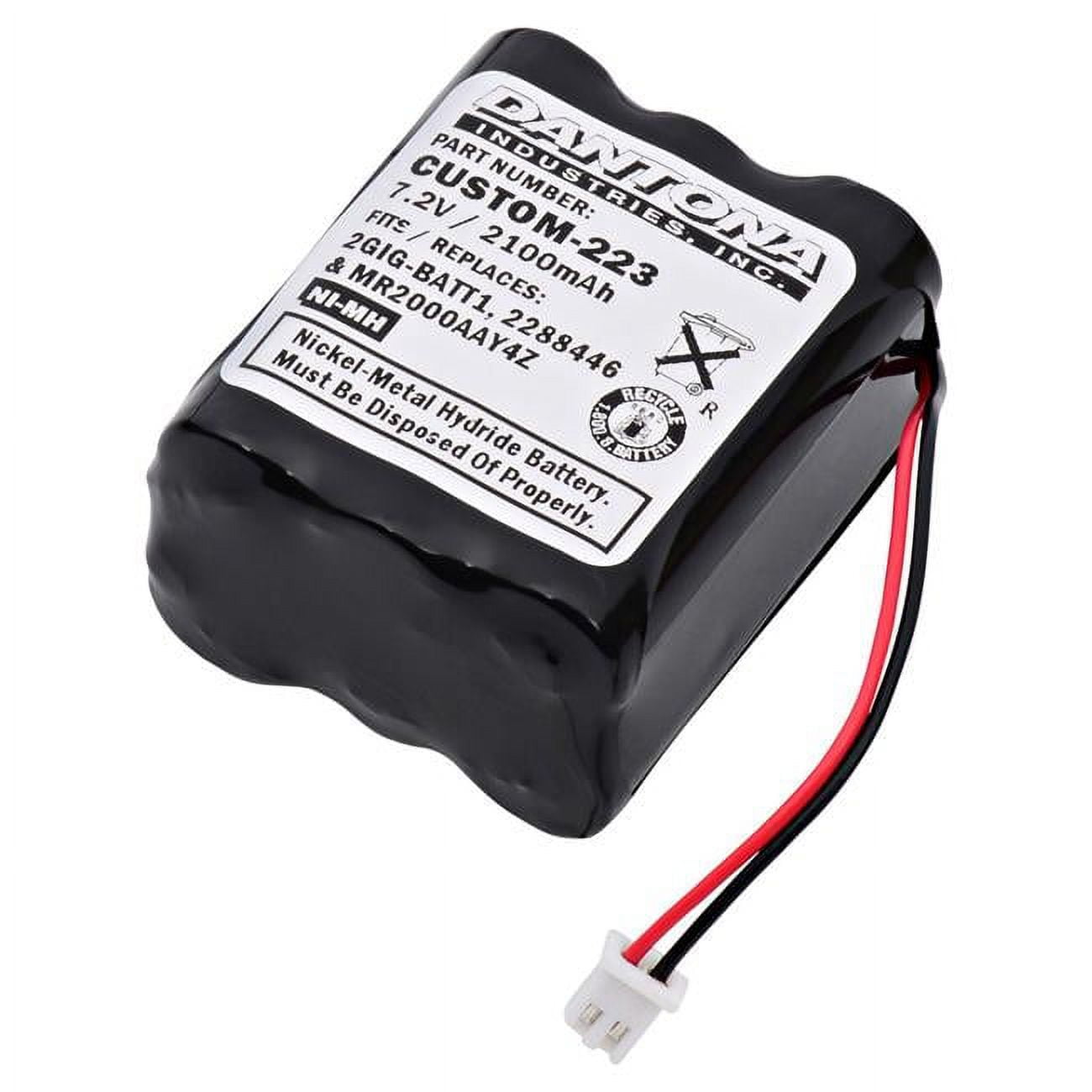 Dantona 2GIG-BATT1 7.2V & 2100 mAh Battery for Security Alarm System ...
