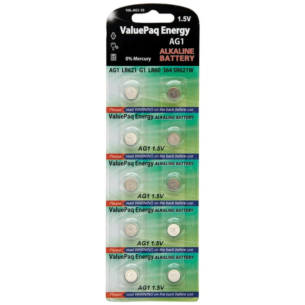 Dantona VAL-AG1-10 ValuePak Energy AG1 Silver Oxide Button Cell ...