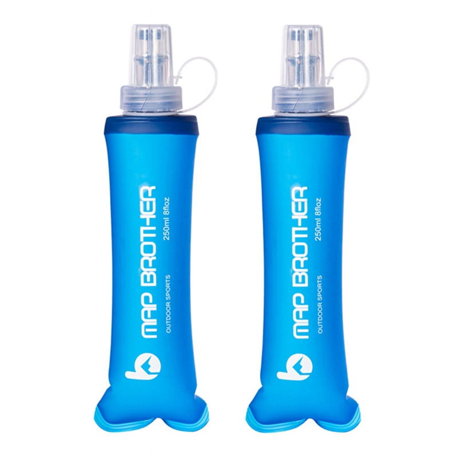 Danuosie 2PCS 250ml 500ml Soft Flask Water Bottle TPU Foldable Running ...