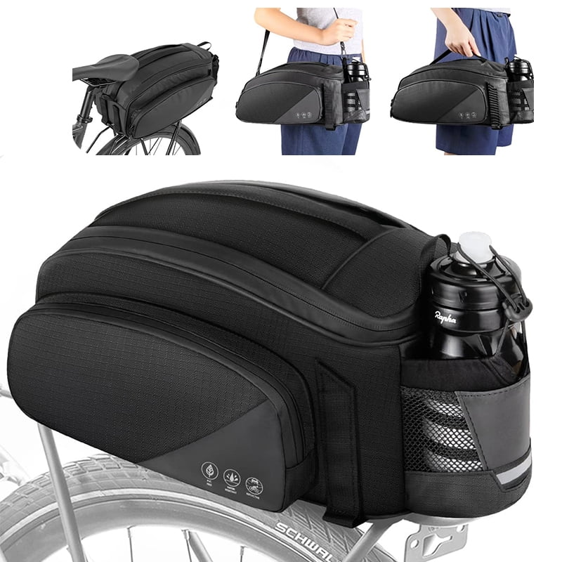 Danuosie Bike Rear Rack Bag 12L Waterproof Reflective Bicycle Trunk Bag ...