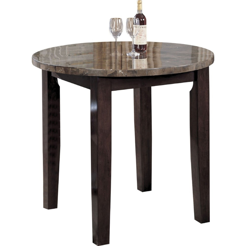 Danville Counter Height Table, Black Marble & Walnut - Walmart.com