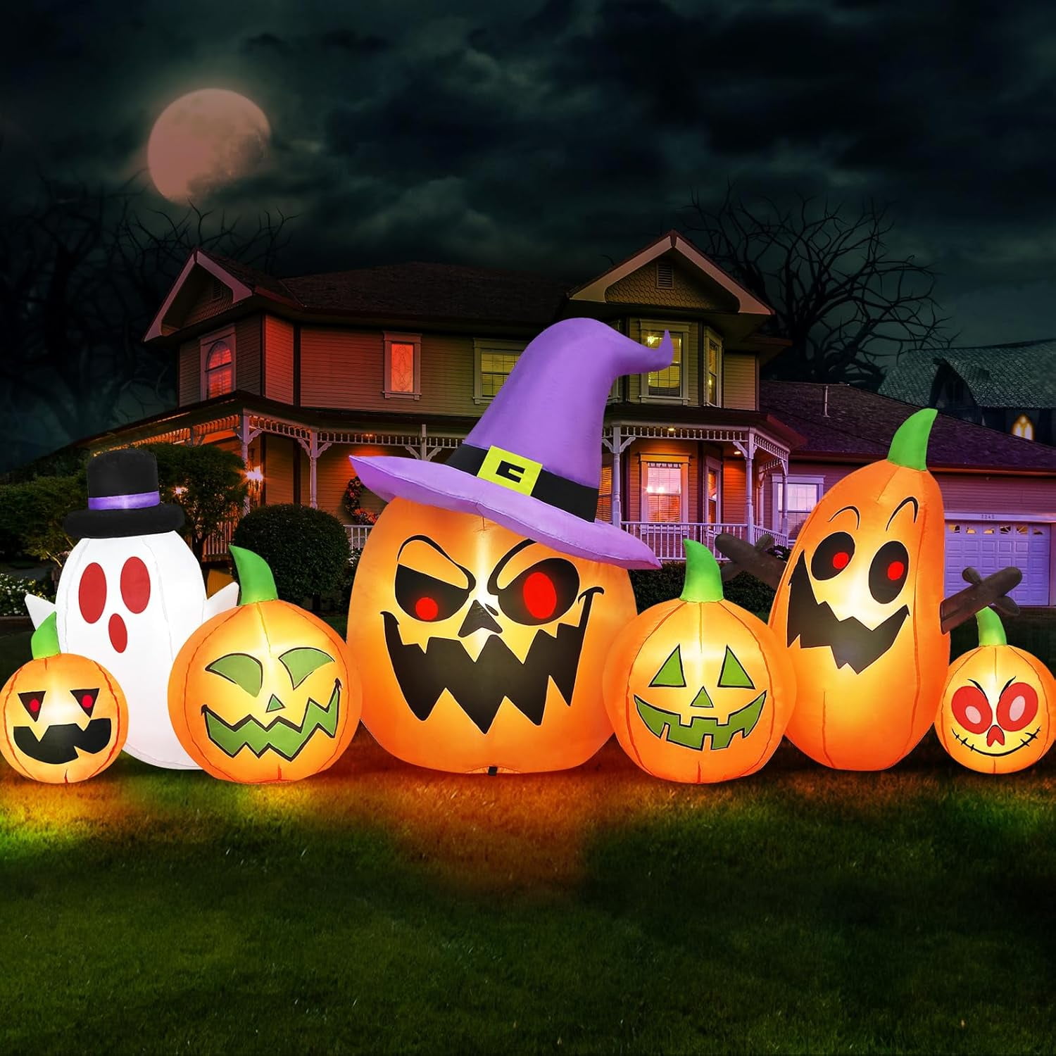Danxilu 8ft Long Halloween Inflatables Outdoor Decorations Haunted