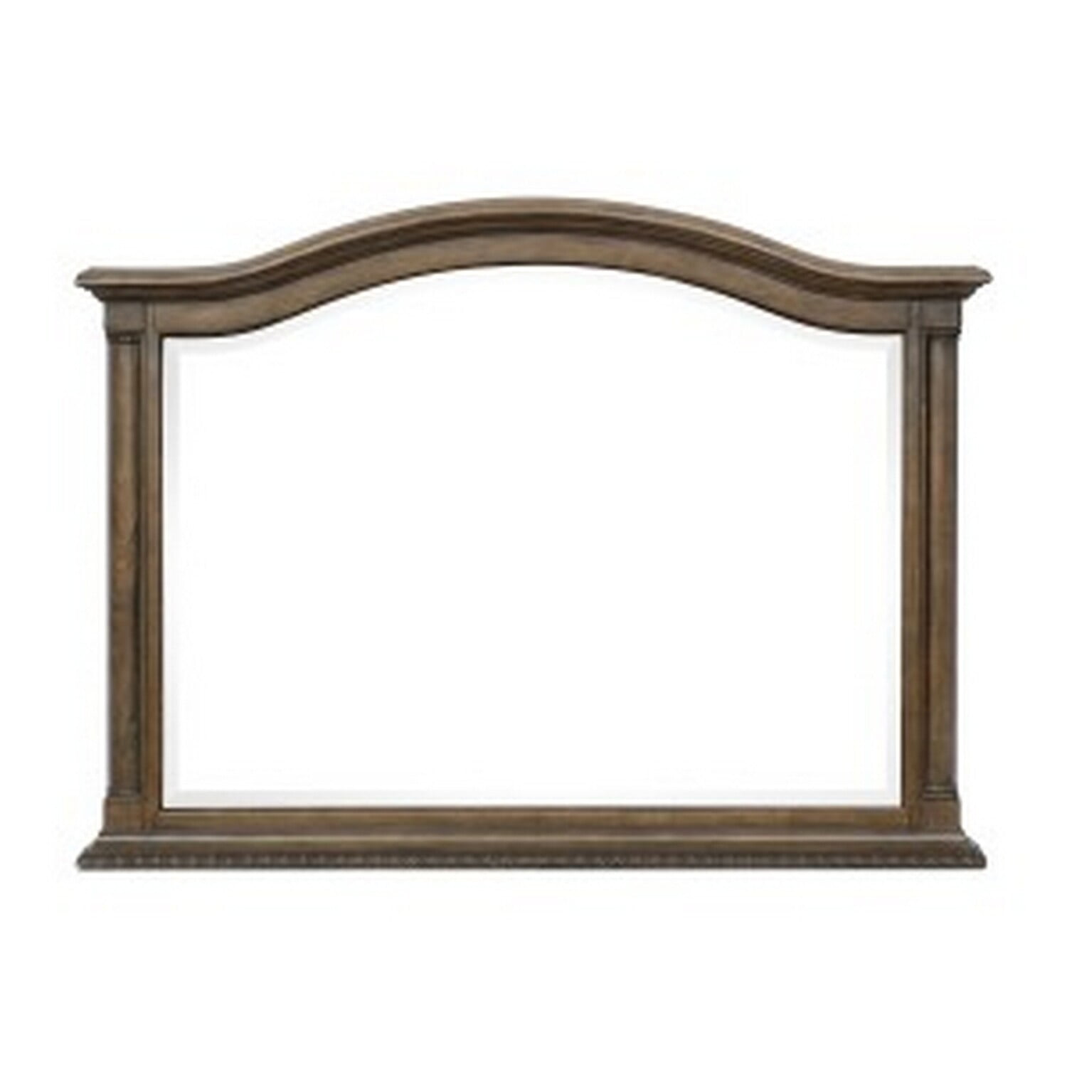 Benjara BM295532 46 in. Danya Accent Mirror - Arched Wood Frame with ...