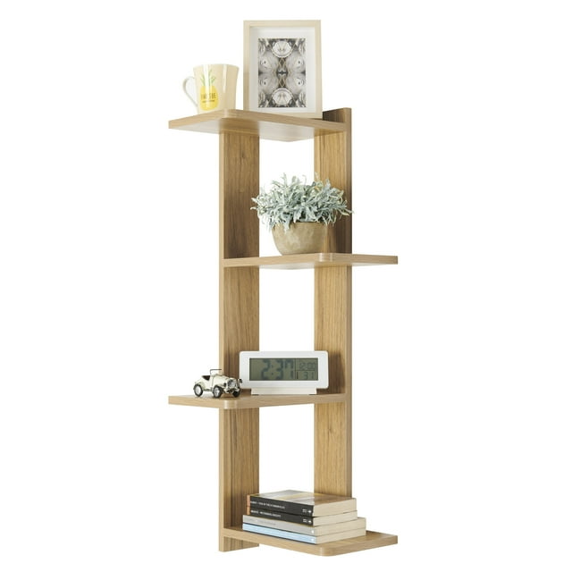 Danya B. Alvar Corner 4-Tier Floating Ledge Column Wall Shelf ...