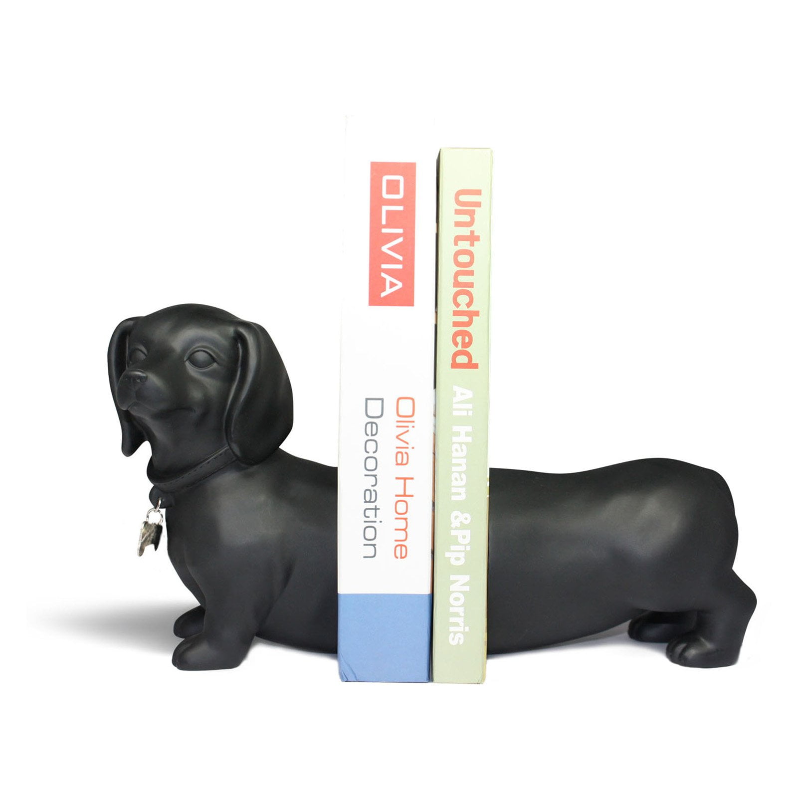 Danya B. Dachshund Dog Resin Sculpture Bookend Set - Black - Walmart.com