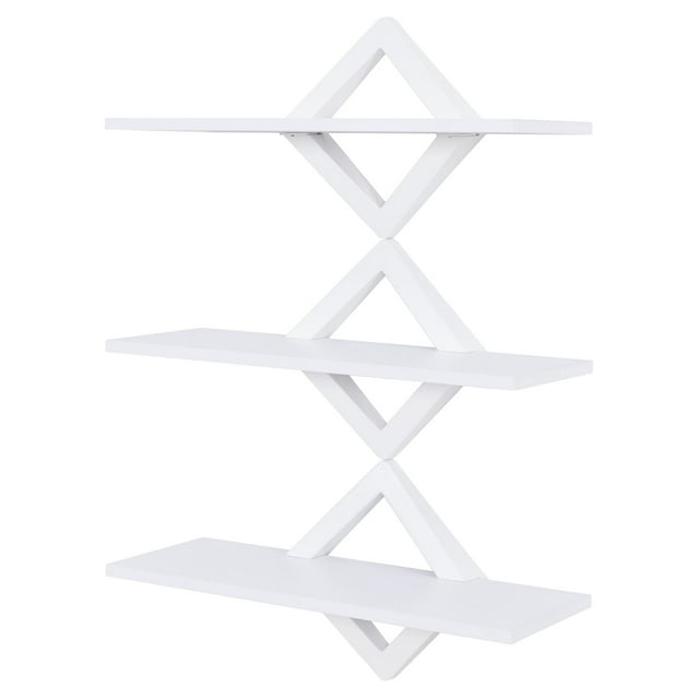 Danya B Diamonds 3-Level Wall Mount Shelving System - White - Walmart.com