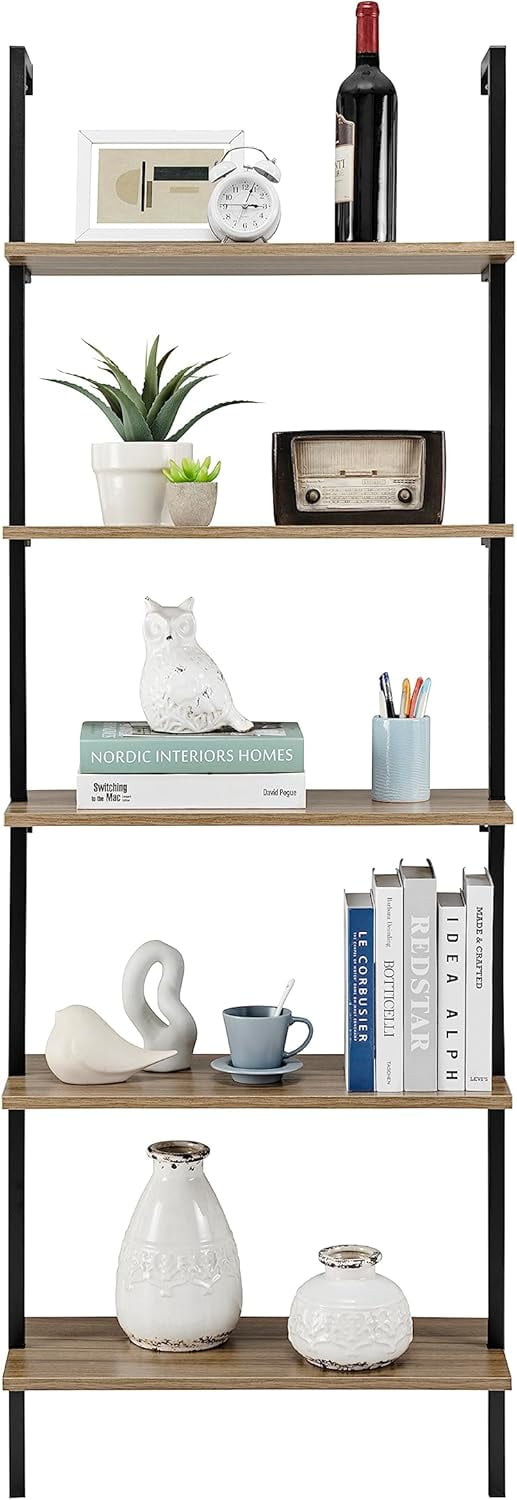 Danya B. Everett 5-Tier Open Display Stand Wall Mount Modern Metal ...