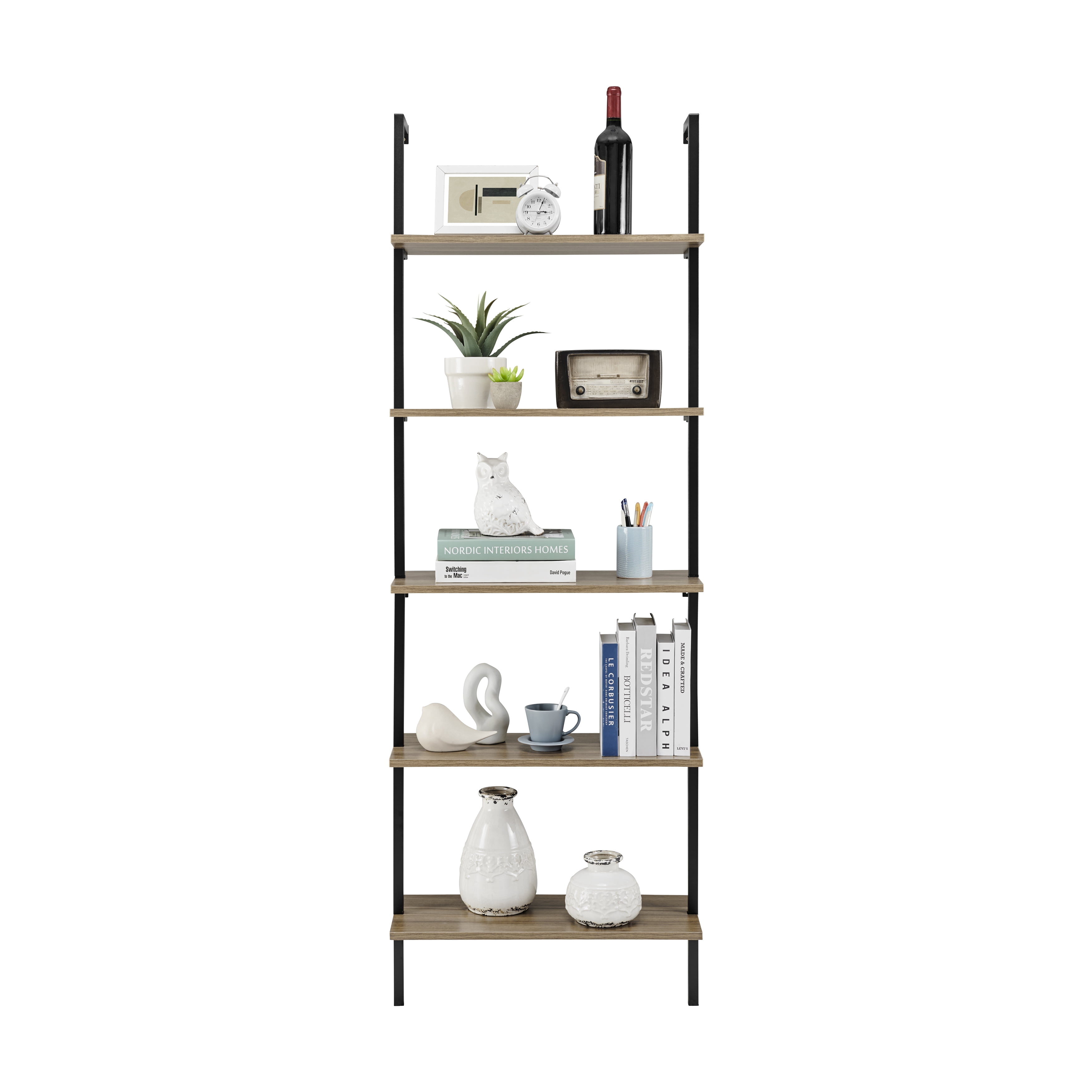 Danya B. Everett 5-Tier Open Display Stand Wall Mount Modern Metal ...
