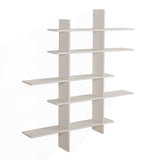 Danya B. Five Level Asymmetric Wall Shelf - White - Walmart.com