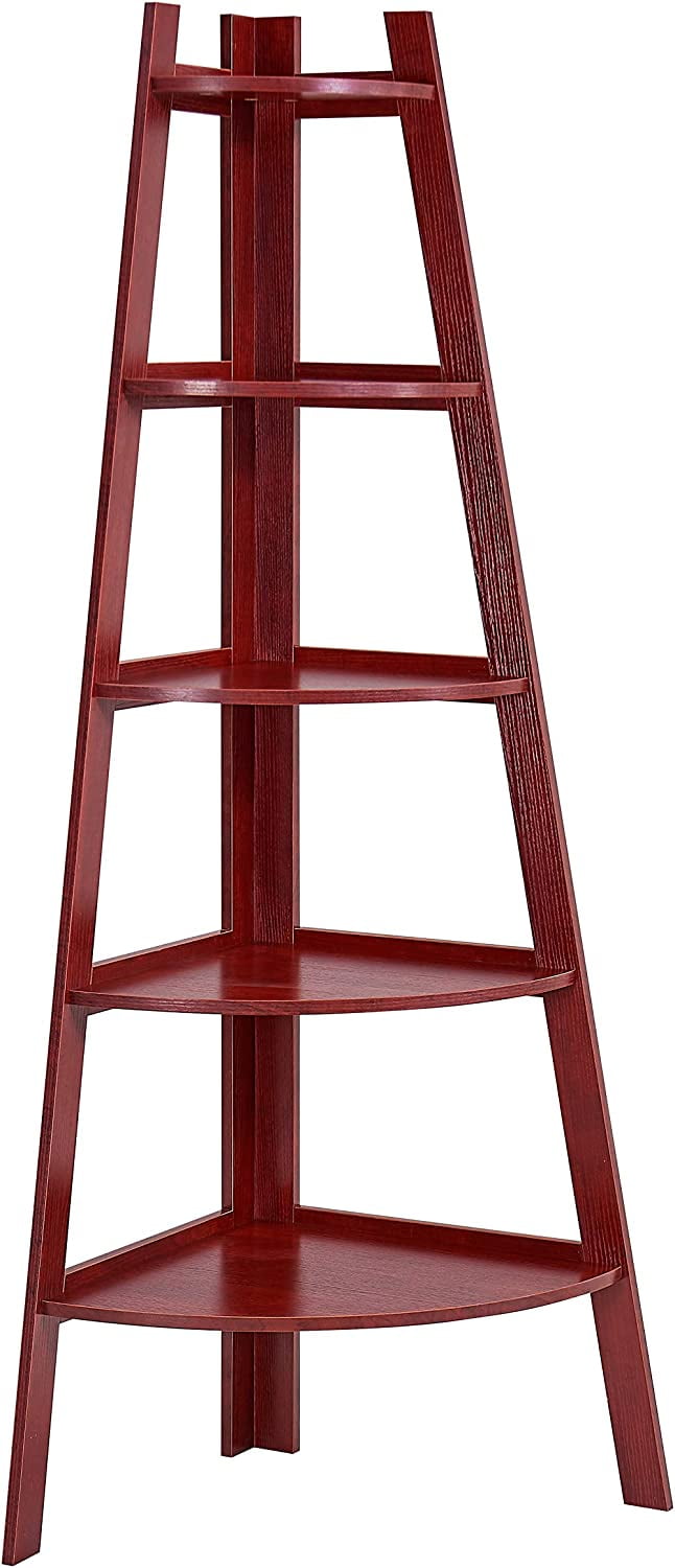 Danya B. Free Standing 5-Tier Pyramid Corner Ladder Display Shelving ...